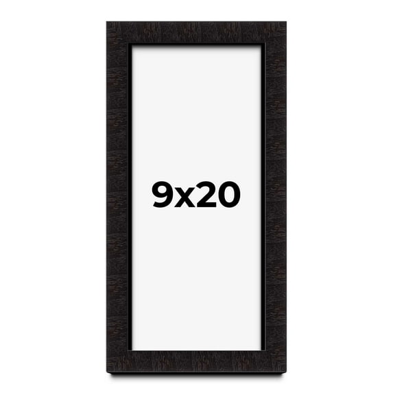 9x20 Shadow Box Black Solid Wood Display Picture Frame | 1 Inch Rabbet ...
