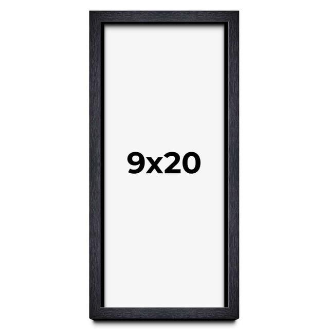 9x20 Shadow Box Frame Black | 1 Inches Deep Real Wood Farmhouse ...