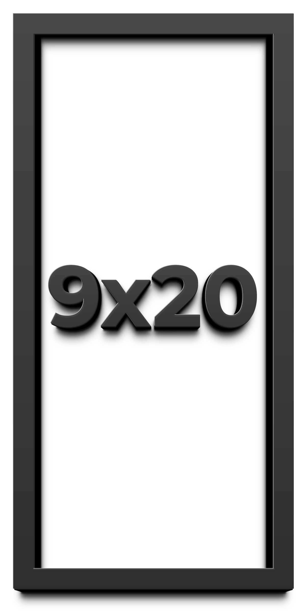 9x20 Shadow Box Frame Black | 1 inches Deep Real Wood Contemporary ...