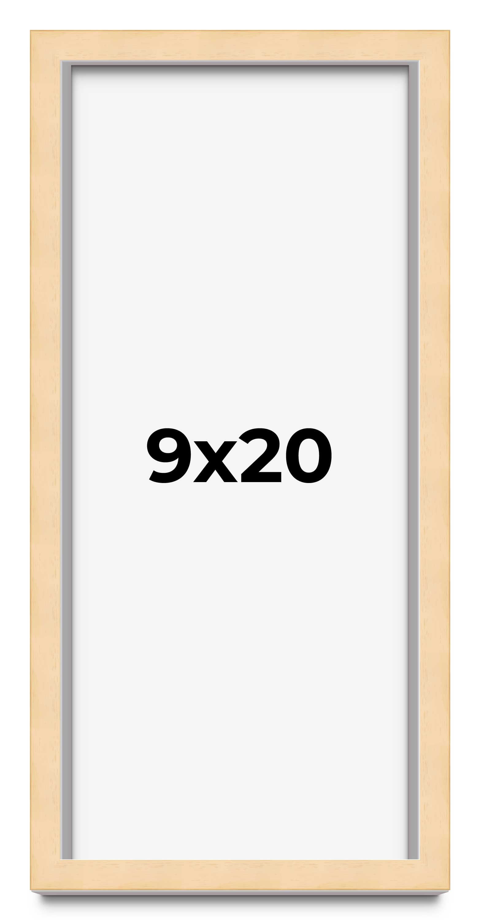 9x20 Shadow Box Frame Brown | 0.875 Inches Deep Real Wood Contemporary ...