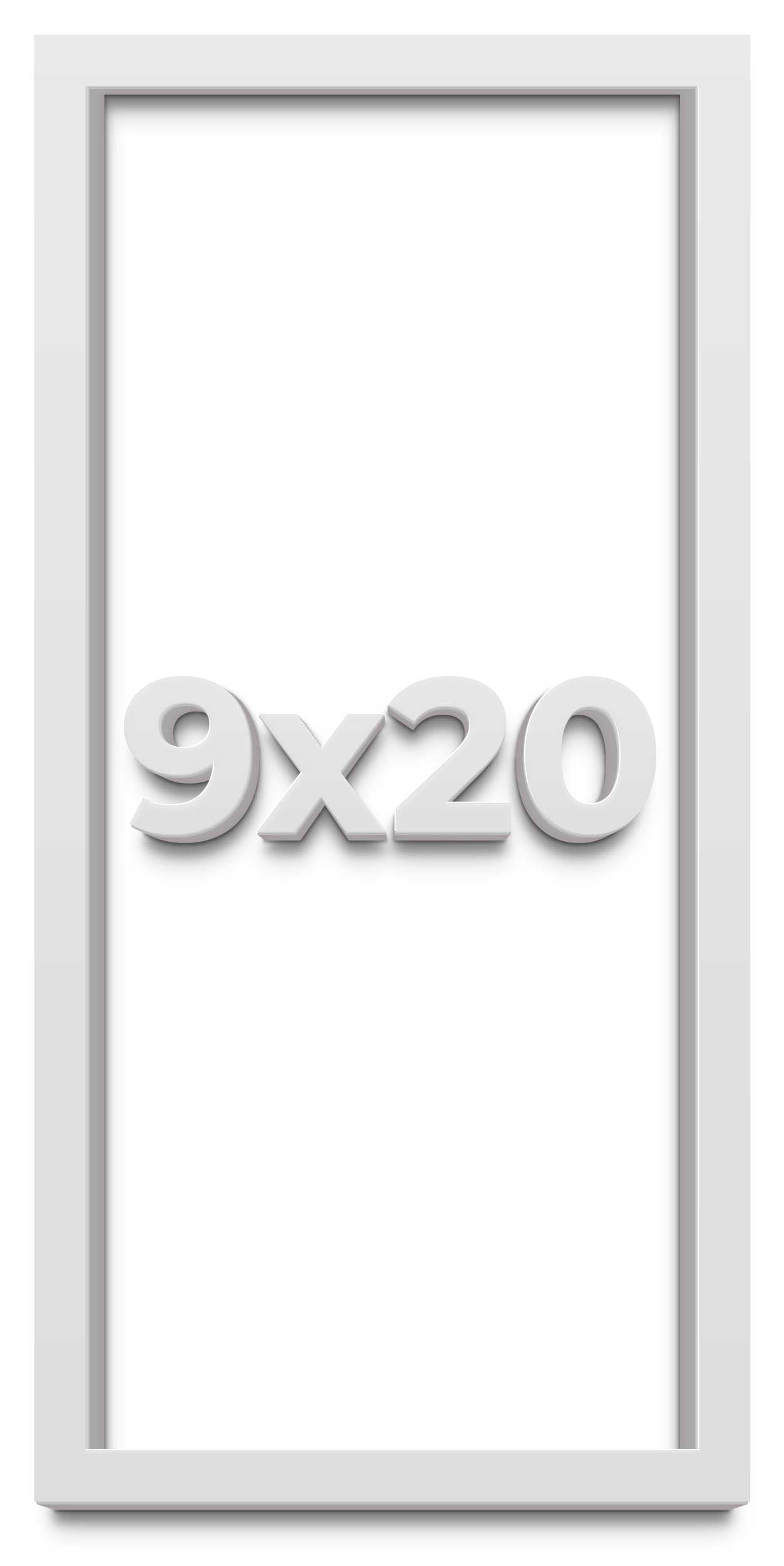 9x20 Shadow Box Frame White | 2 Inches Deep Real Wood Contemporary ...