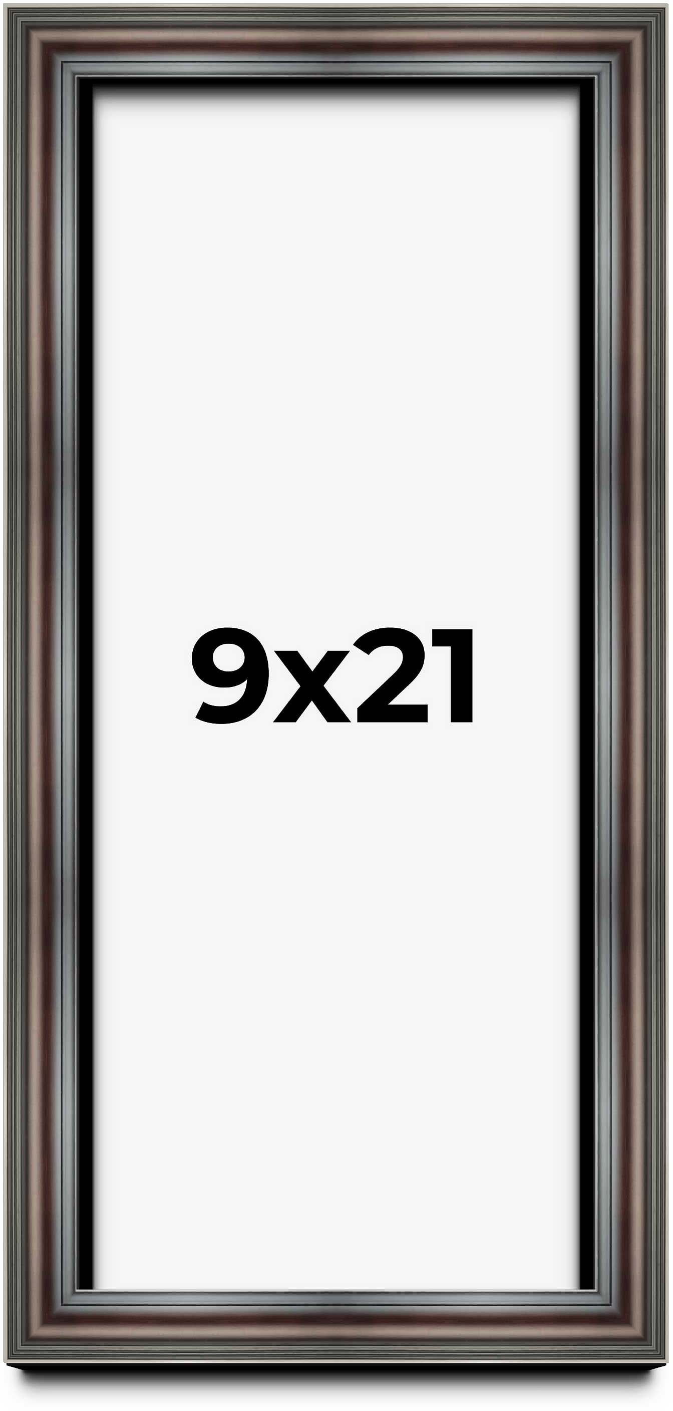 9x21 Shadow Box Frame Brown Cherry | 2.625 Inches Deep Pine Wood ...
