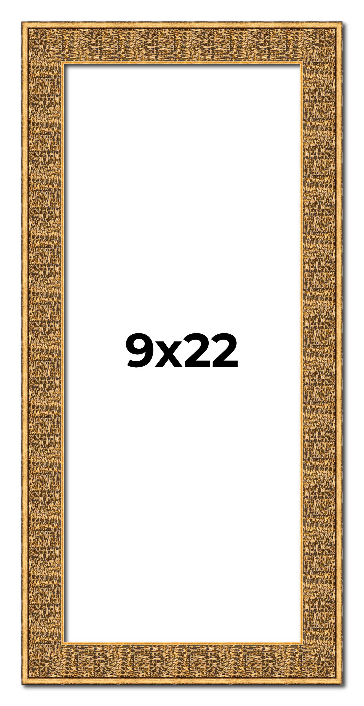 9x22 Frame Black and Gold Distressed Solid Wood Sonoma Picture Frame ...