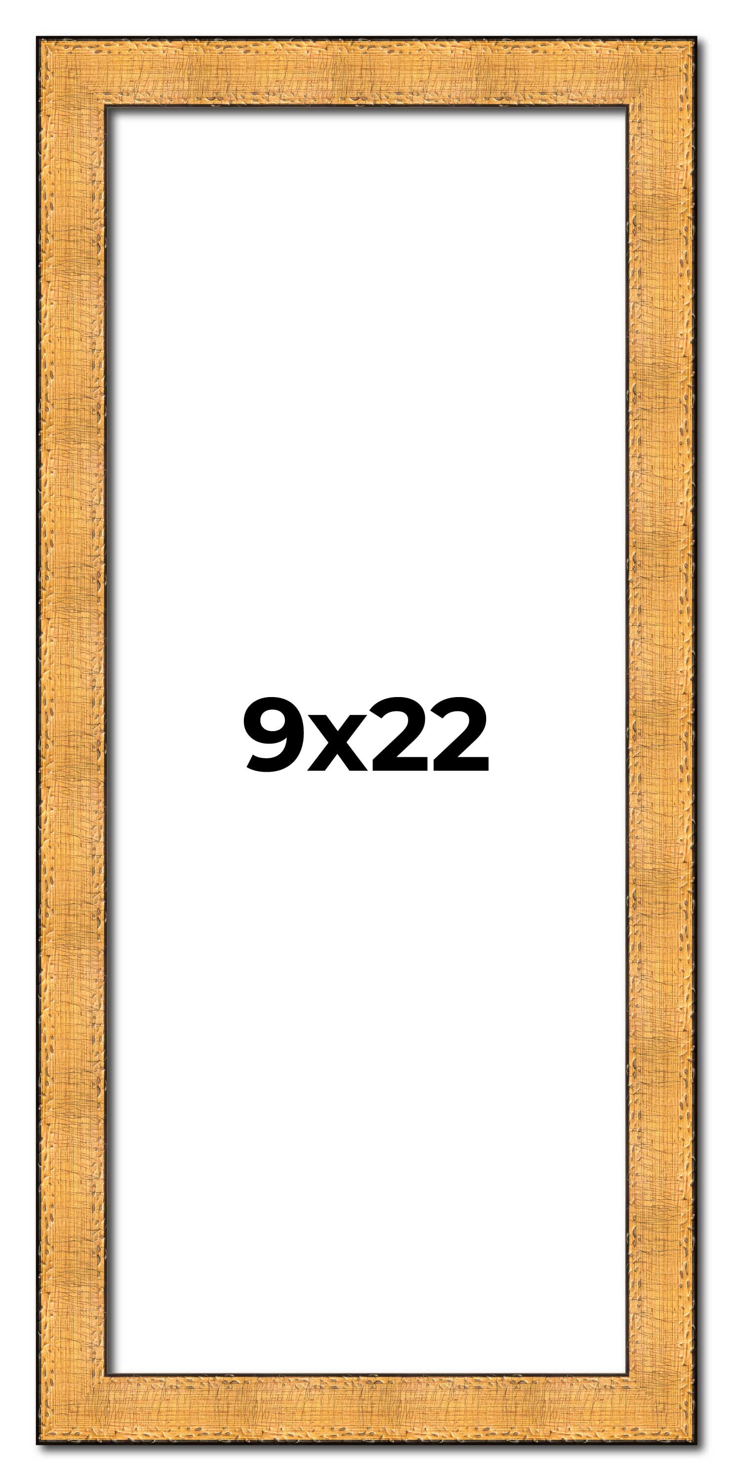 9x22 Frame Gold Rustic Solid Wood Picture Frame | 1.25 Inch Wide ...
