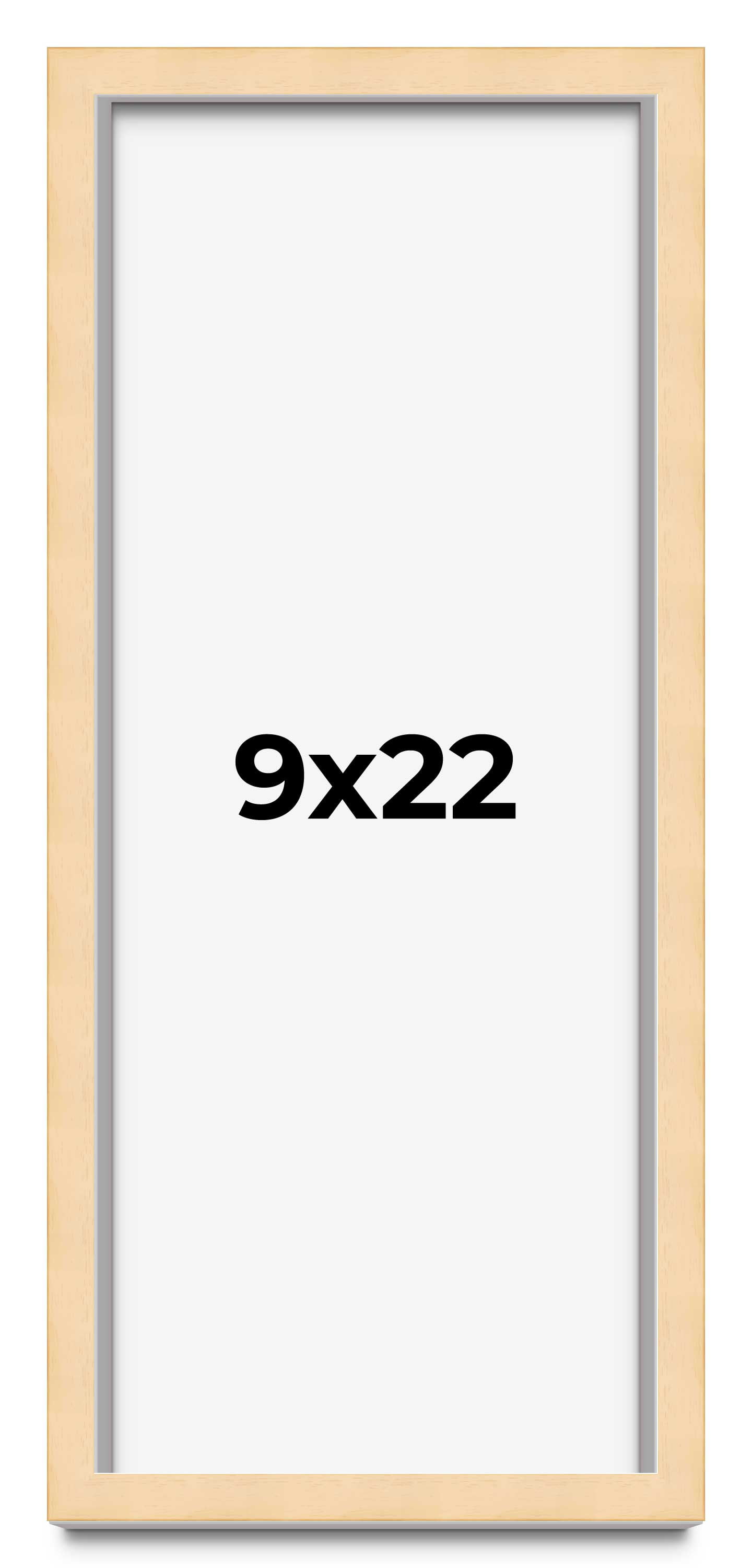 9x22 Shadow Box Frame Brown | 0.875 Inches Deep Real Wood Contemporary ...
