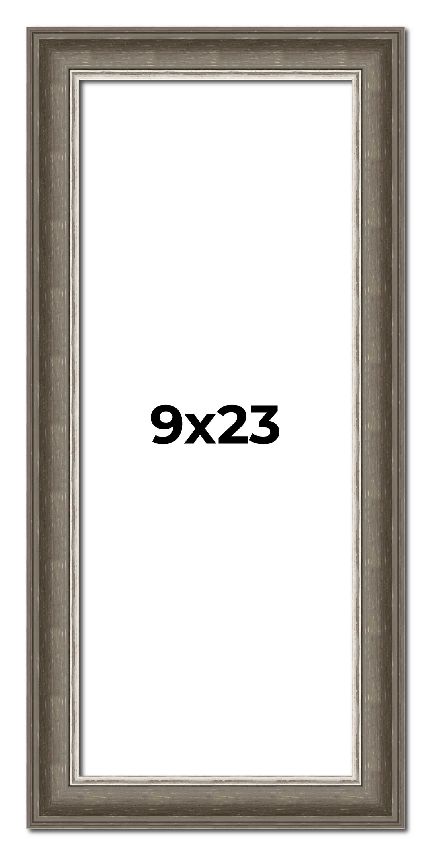 9x23 Frame Brown Solid Wood Picture Frame | 1.75 Inch Moulding Width ...