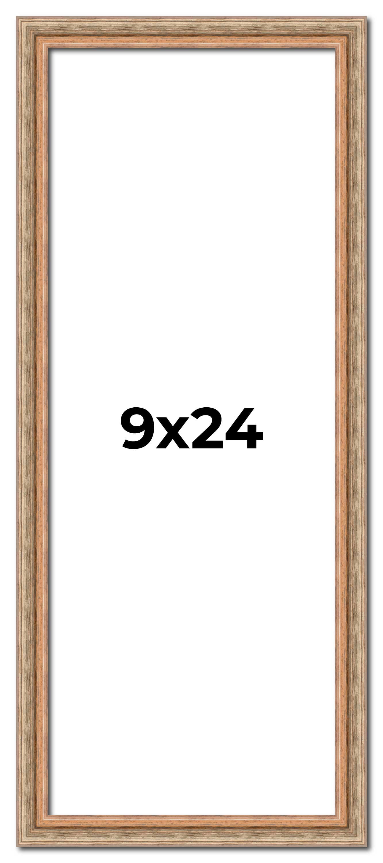 9x24 Frame Brown 60's Wooden Cabinet Solid Wood Picture Frame | 1 Inch ...