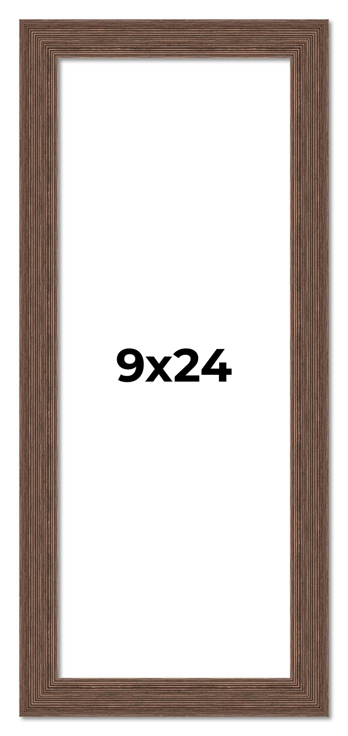 9x24 Frame Brown Distressed Barnwood Picture Frame | Rustic Farmhouse ...