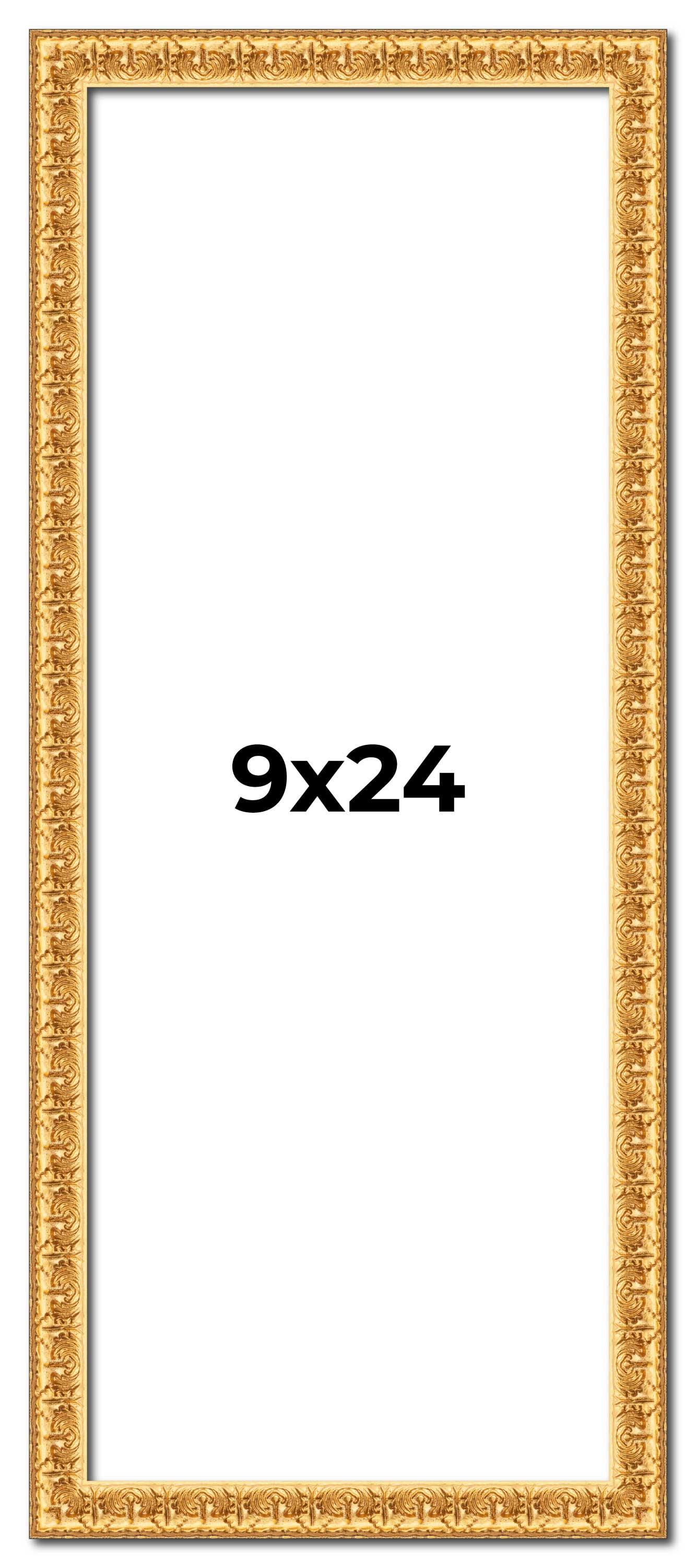 9x24 Frame Gold Real Wood Picture Frame Width 1 inches | Interior Frame ...