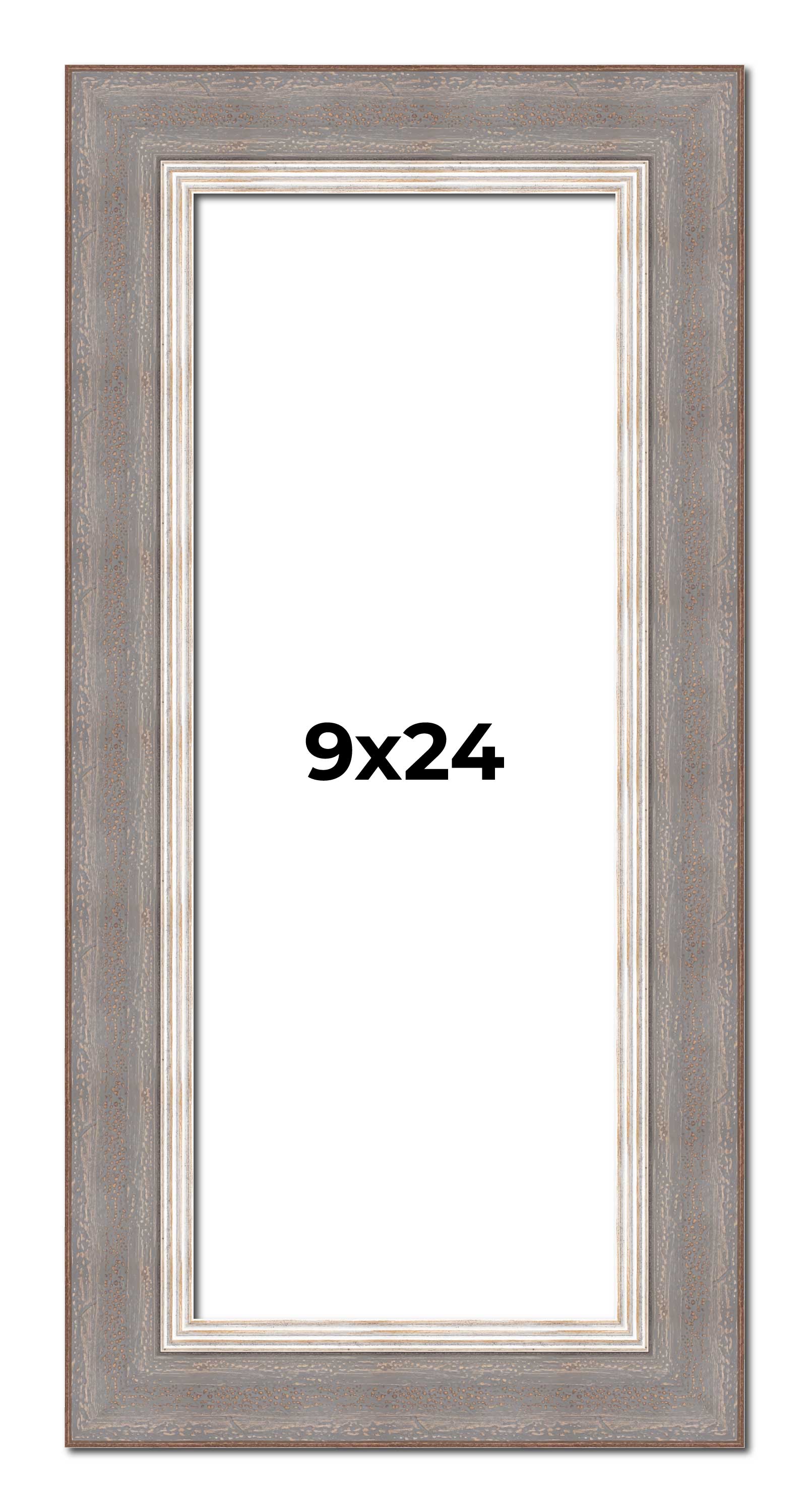 9x24 Frame Grey Real Wood Picture Frame Width 2.75 Inches | Interior ...