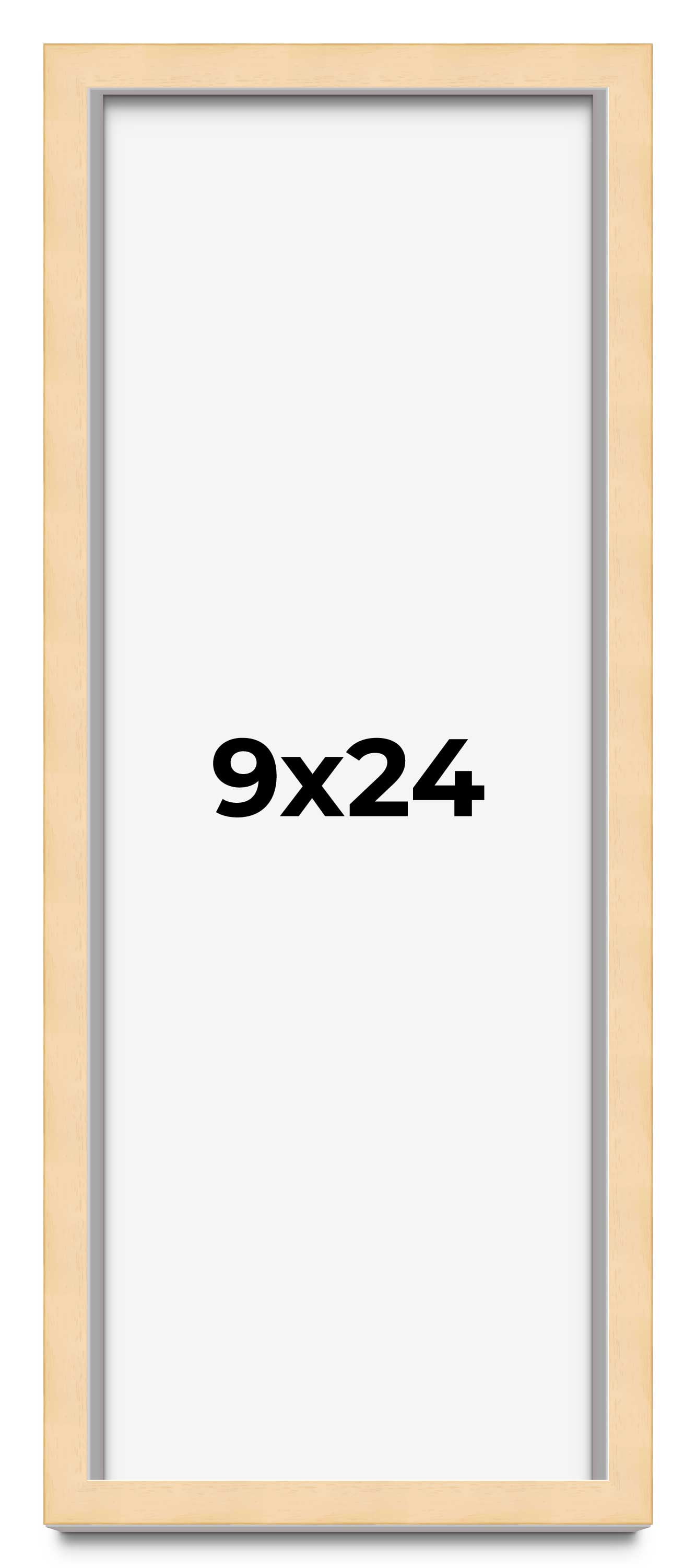 9x24 Frame Natural Wood Picture Frame | 0.75 Inch Moulding Width | with ...