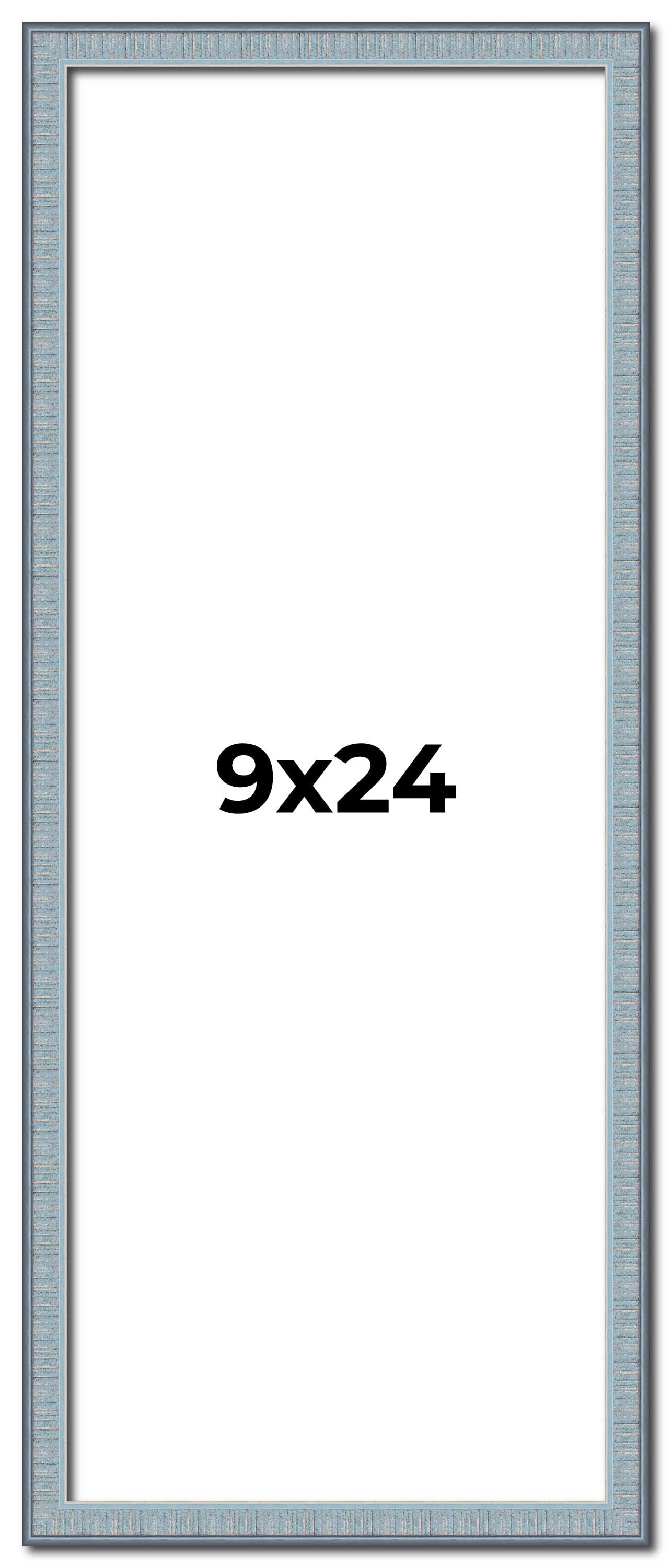 9x24 Frame Rustic Sky Blue Solid Wood Picture Frame | 0.75 Inch ...