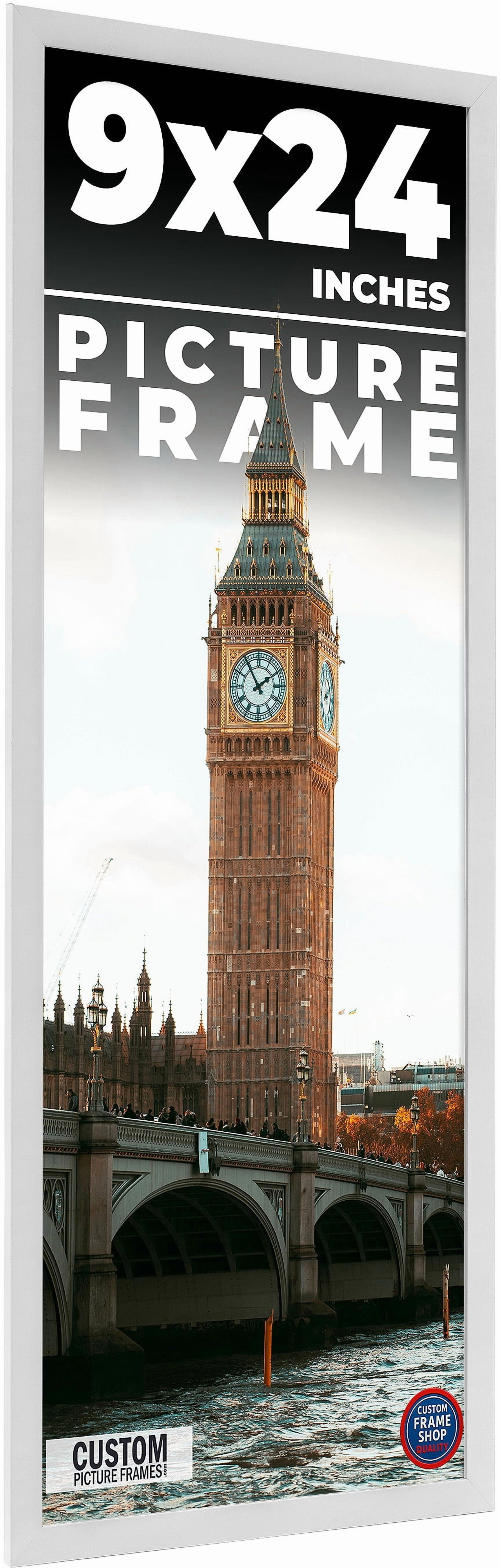 9x24 Frame White Real Wood Picture Frame Width 0.75 inches | Interior ...