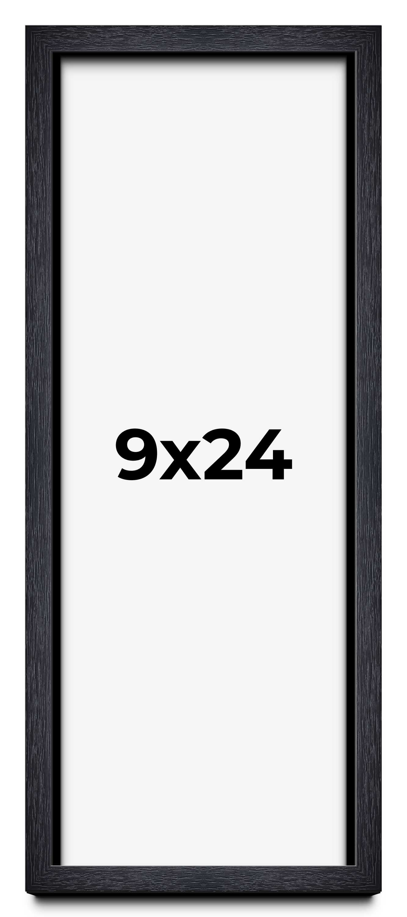9x24 Shadow Box Frame Black | 1 Inches Deep Real Wood Farmhouse ...