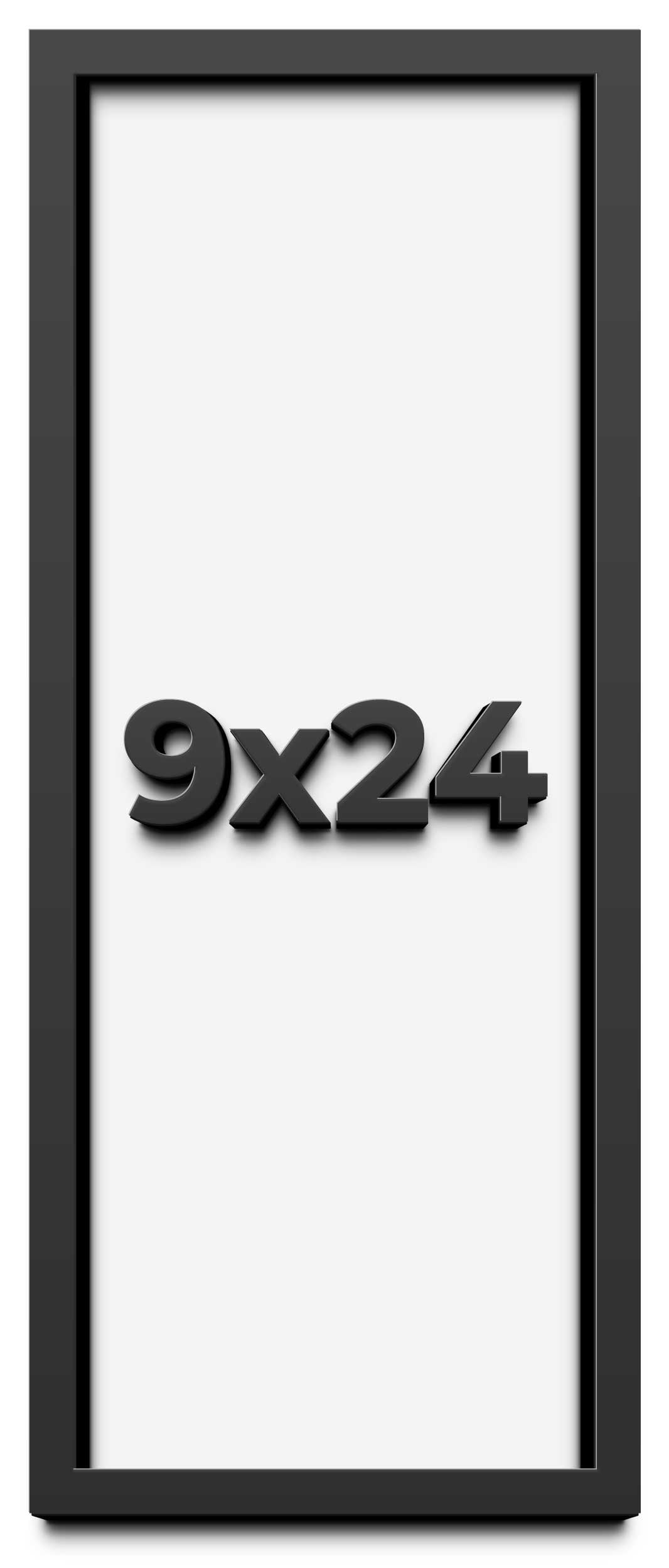 9x24 Shadow Box Frame Black | 1 inches Deep Real Wood Contemporary ...