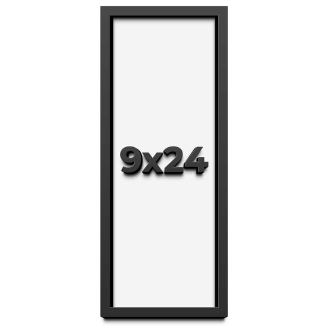 9x24 Shadow Box Frame Black | 1 inches Deep Real Wood Contemporary ...