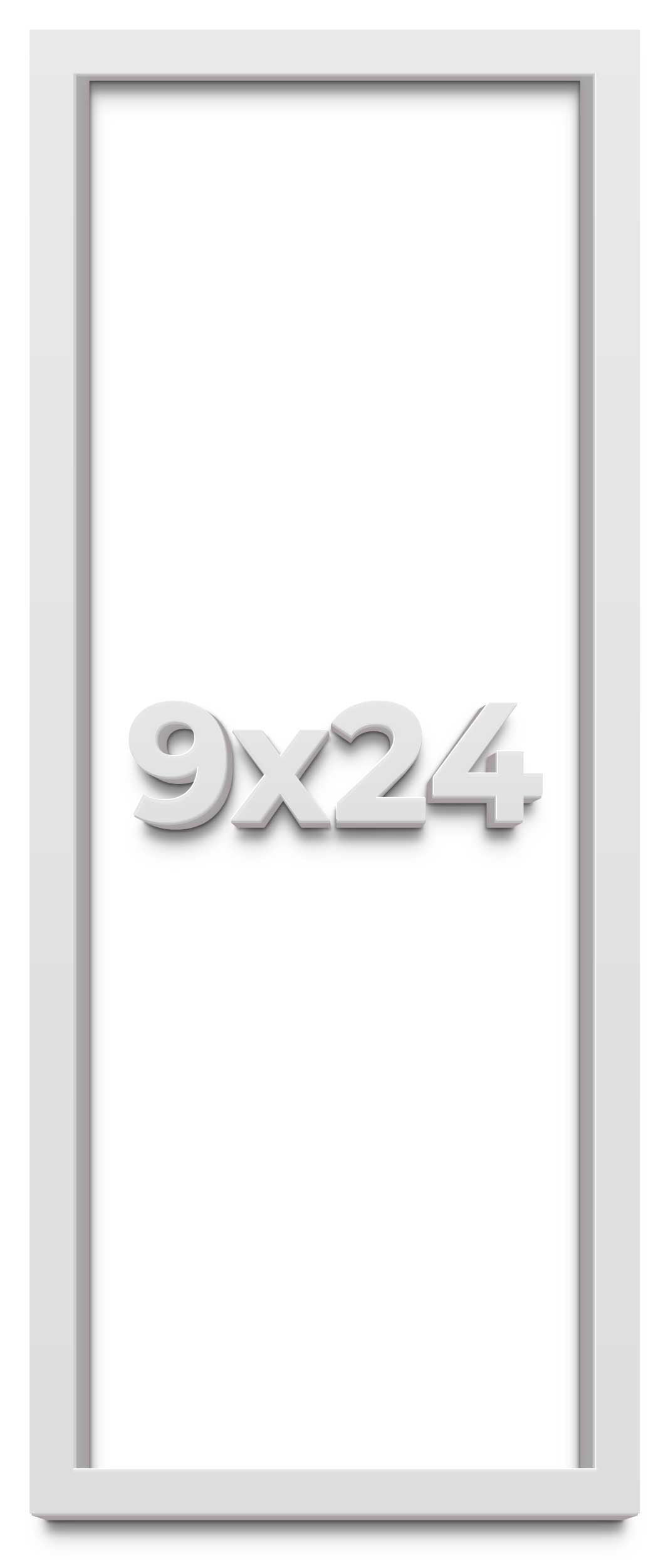 9x24 Shadow Box Frame White | 1 Inches Deep Real Wood Contemporary ...