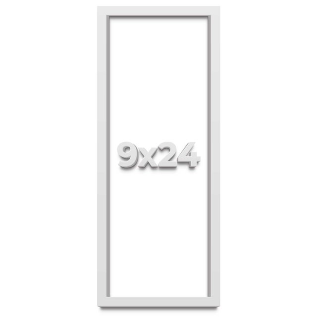 9x24 Shadow Box Frame White | 1 Inches Deep Real Wood Contemporary ...