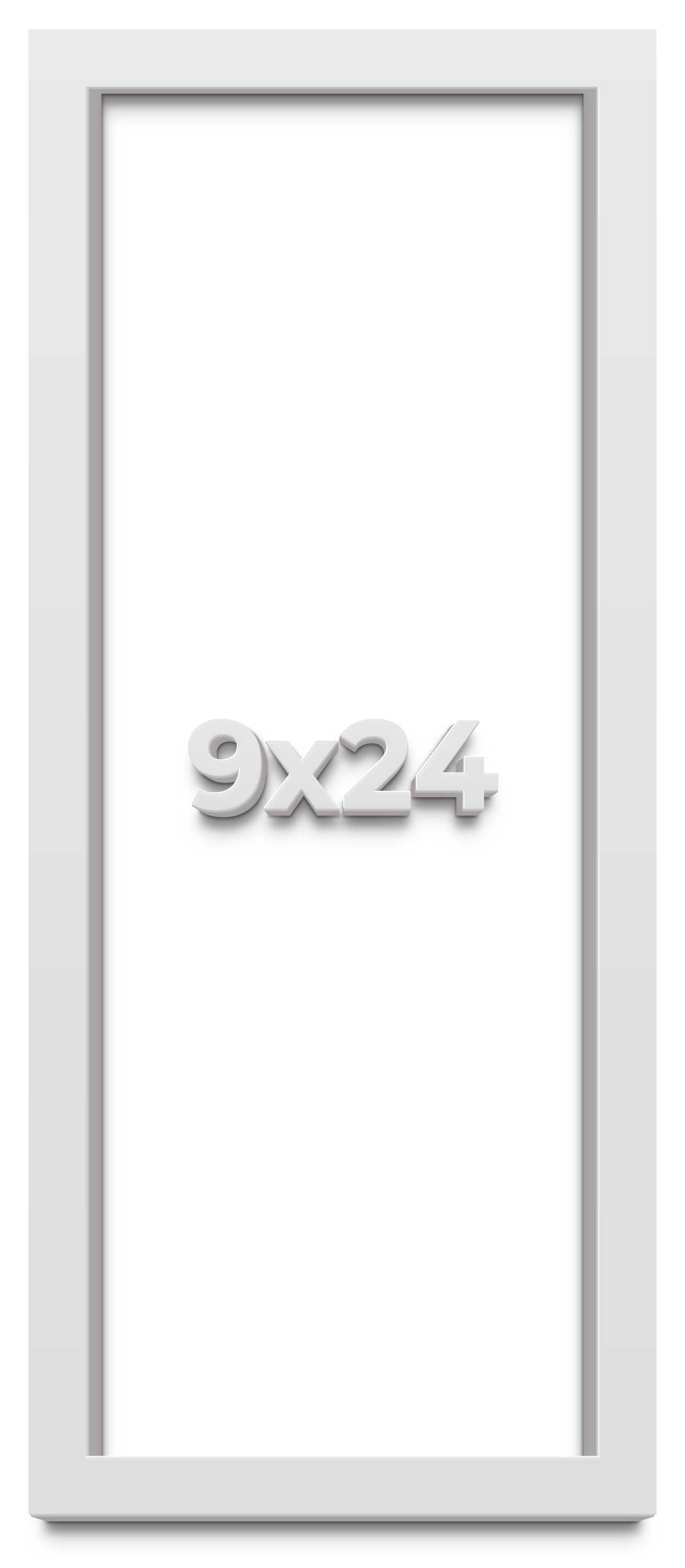 9x24 Shadow Box High Gloss White Display Frame | 1.625 Inches Deep | 1 ...