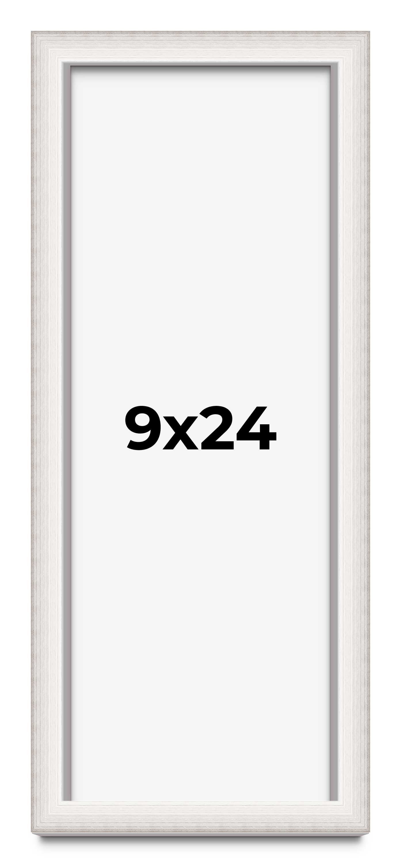 9x24 Shadow Box Silver Brushed Striped Display Frame | 1.625 Inches ...