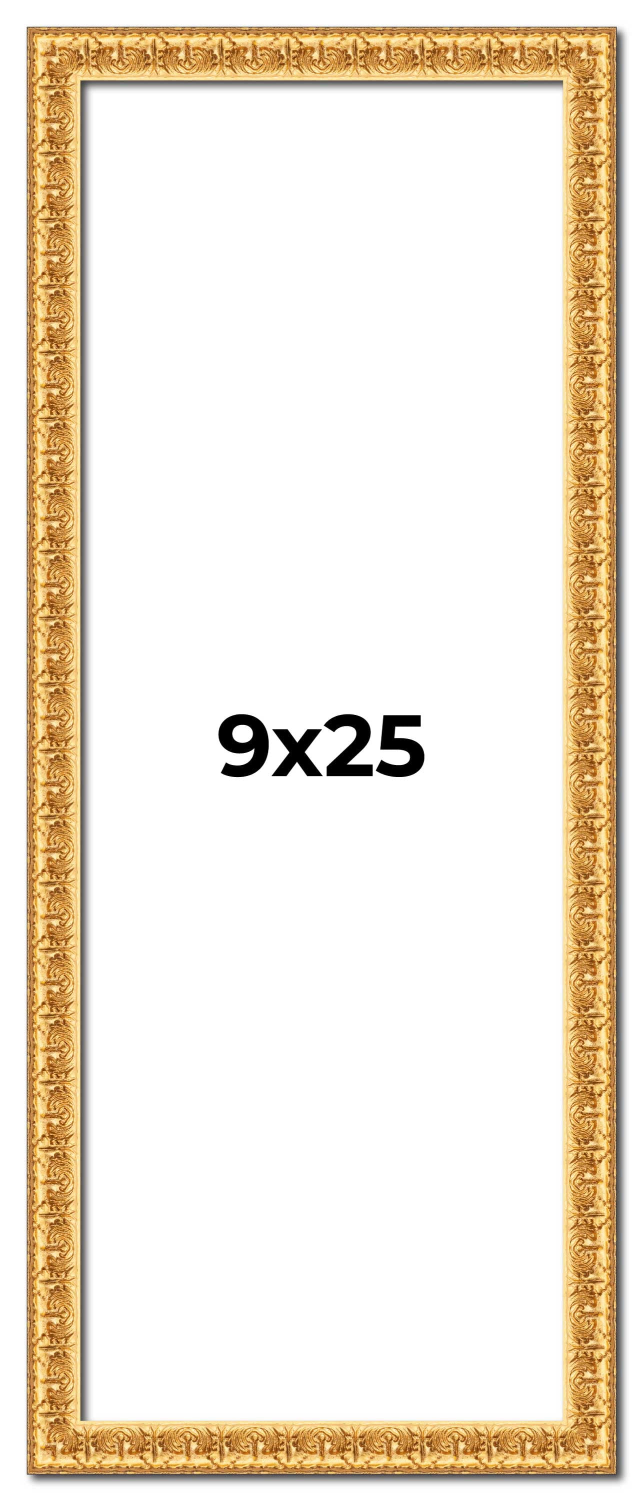 9x25 Frame Gold Real Wood Picture Frame Width 1 inches | Interior Frame ...