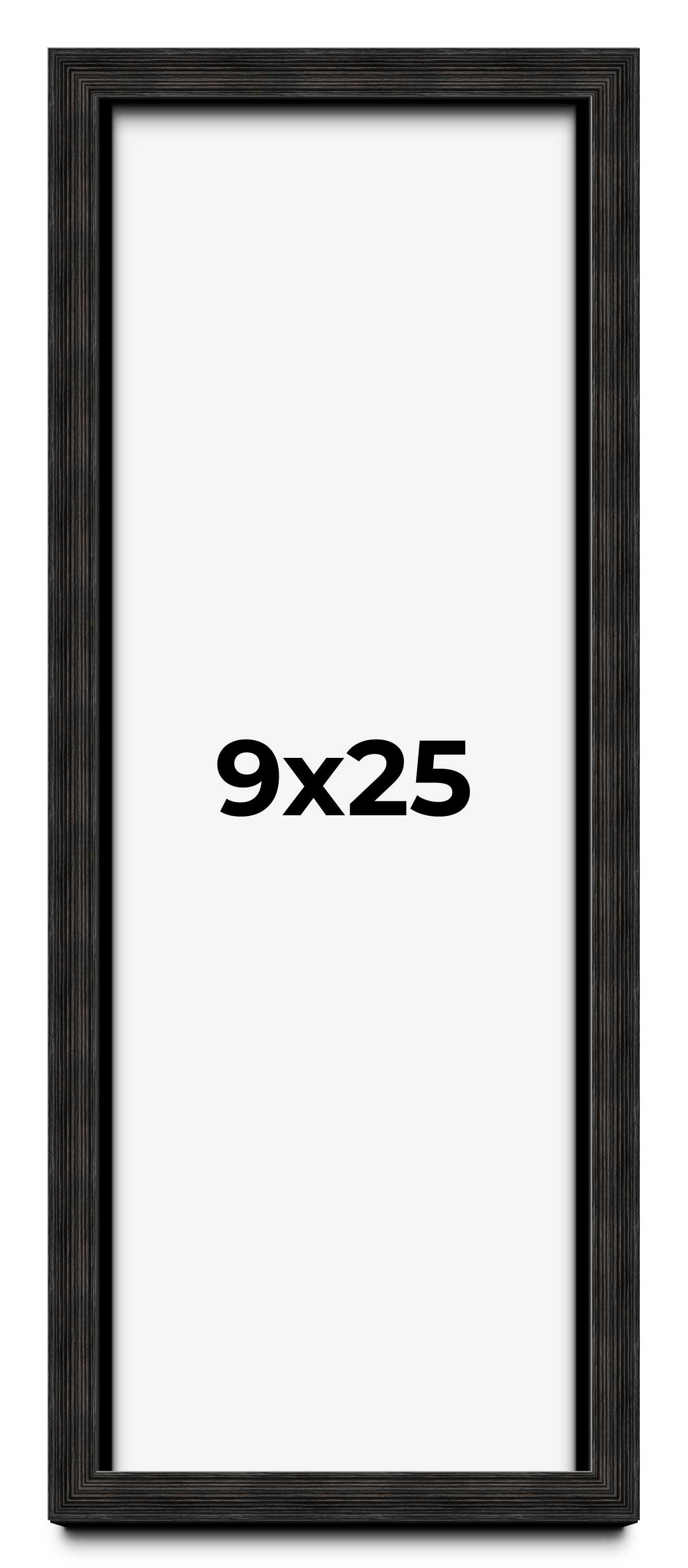 9x25 Shadow Box Black Rustic Barnwood Display Frame | 1.125 Inch Deep ...