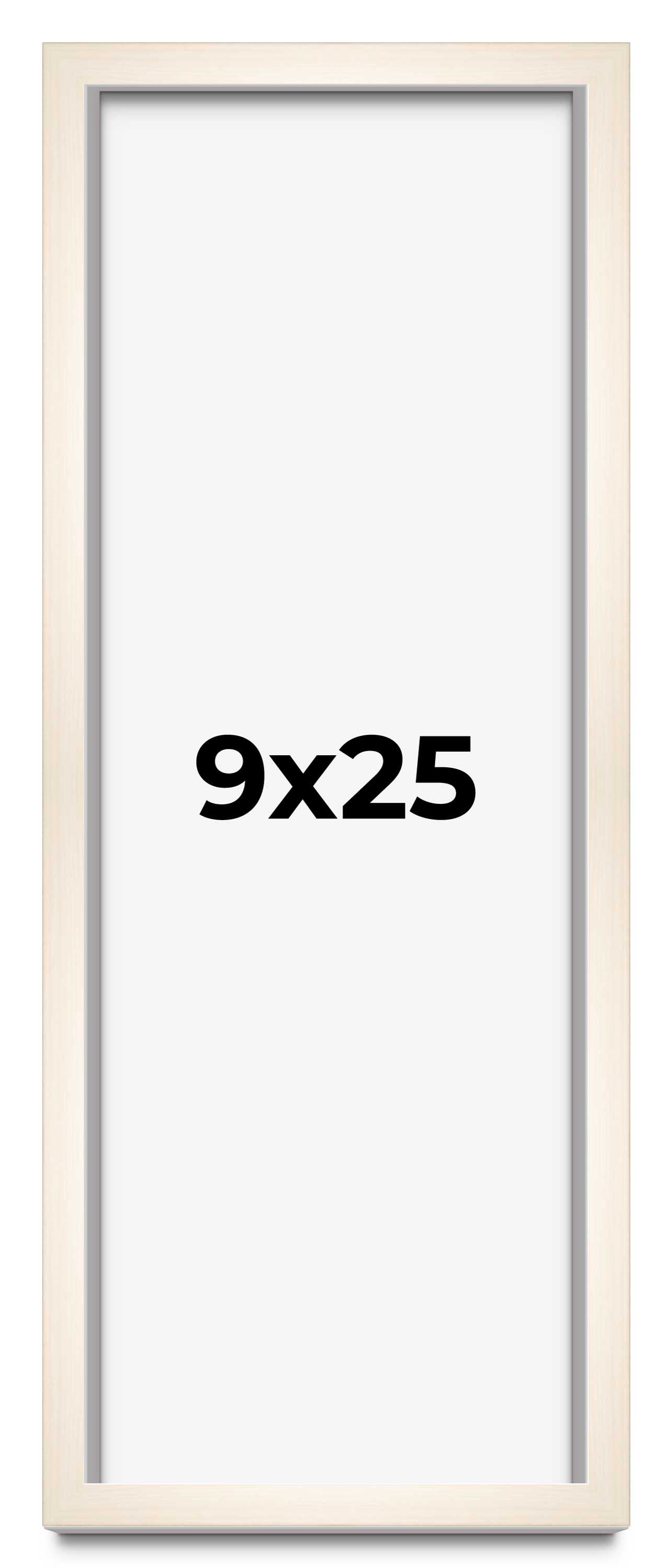 9x25 Shadow Box Cream of Wheat White Washed Display Frame | 0.875 ...