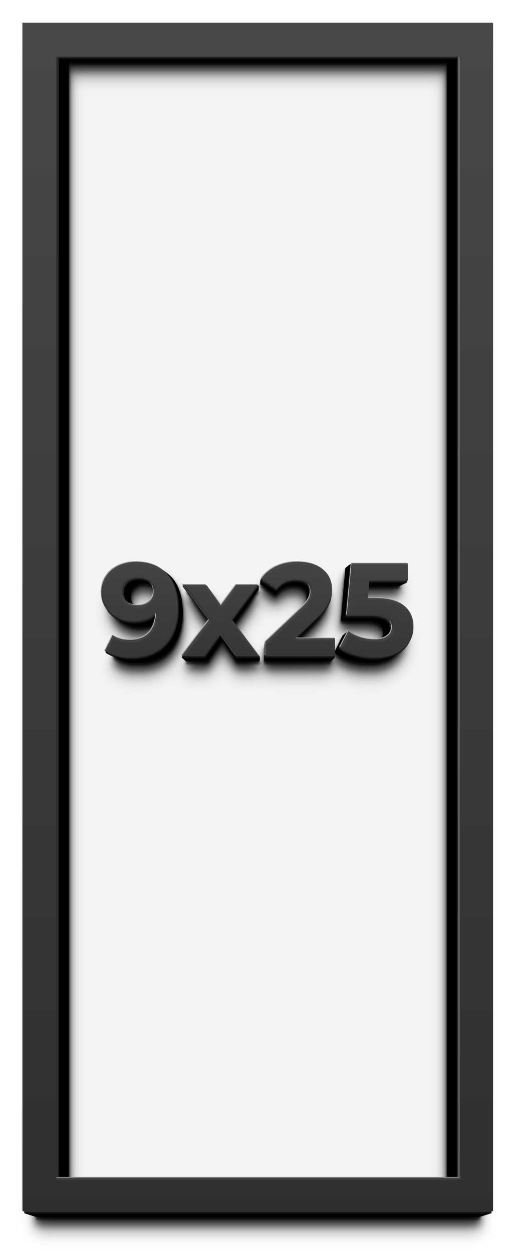 9x25 Shadow Box Frame Black | 1 inches Deep Real Wood Contemporary ...