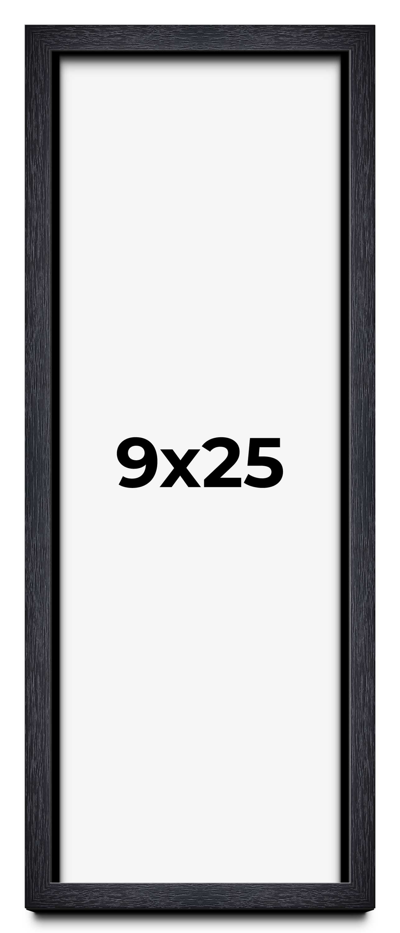 9x25 Shadow Box Frame Black | 1 Inches Deep Real Wood Farmhouse ...