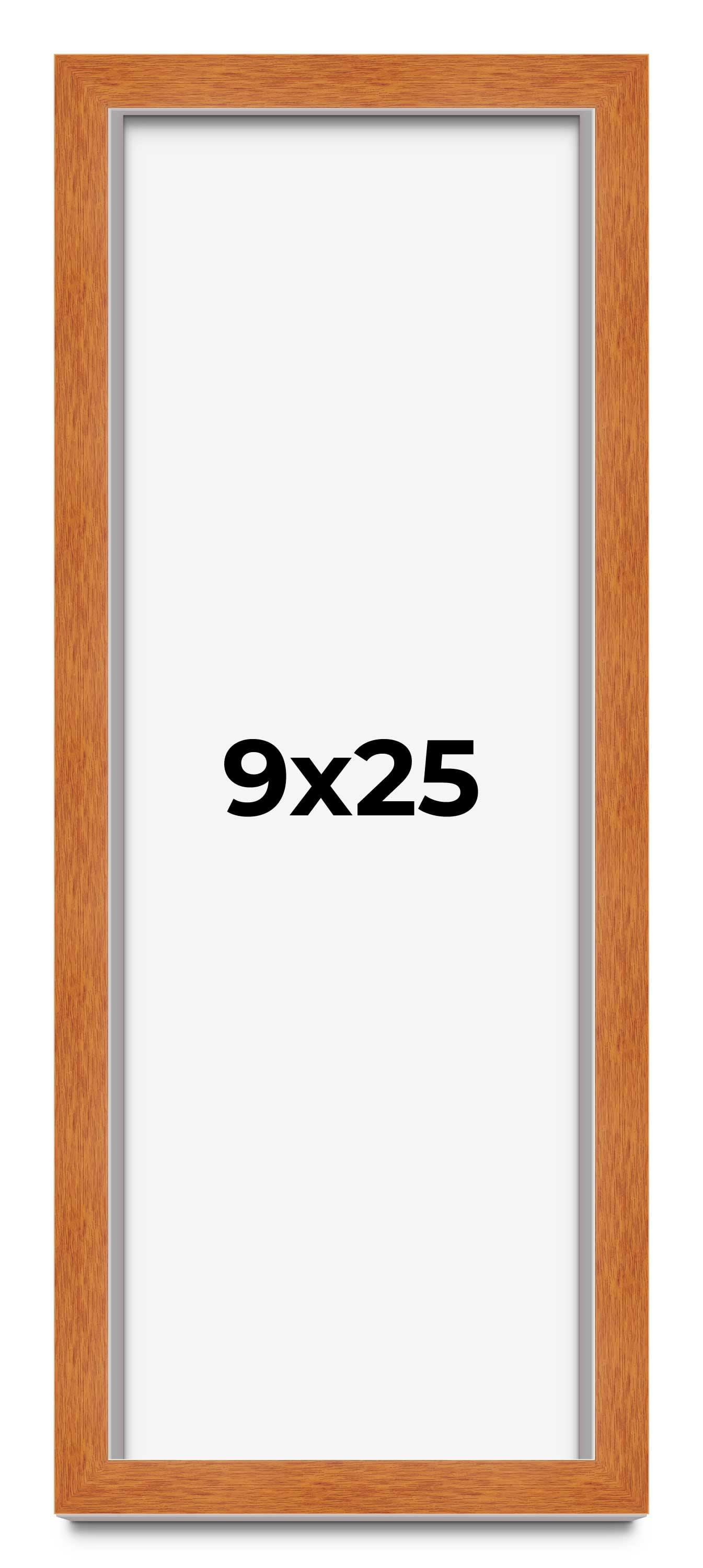9x25 Shadow Box Frame Brown | 0.875 Inches Deep Real Wood Contemporary ...