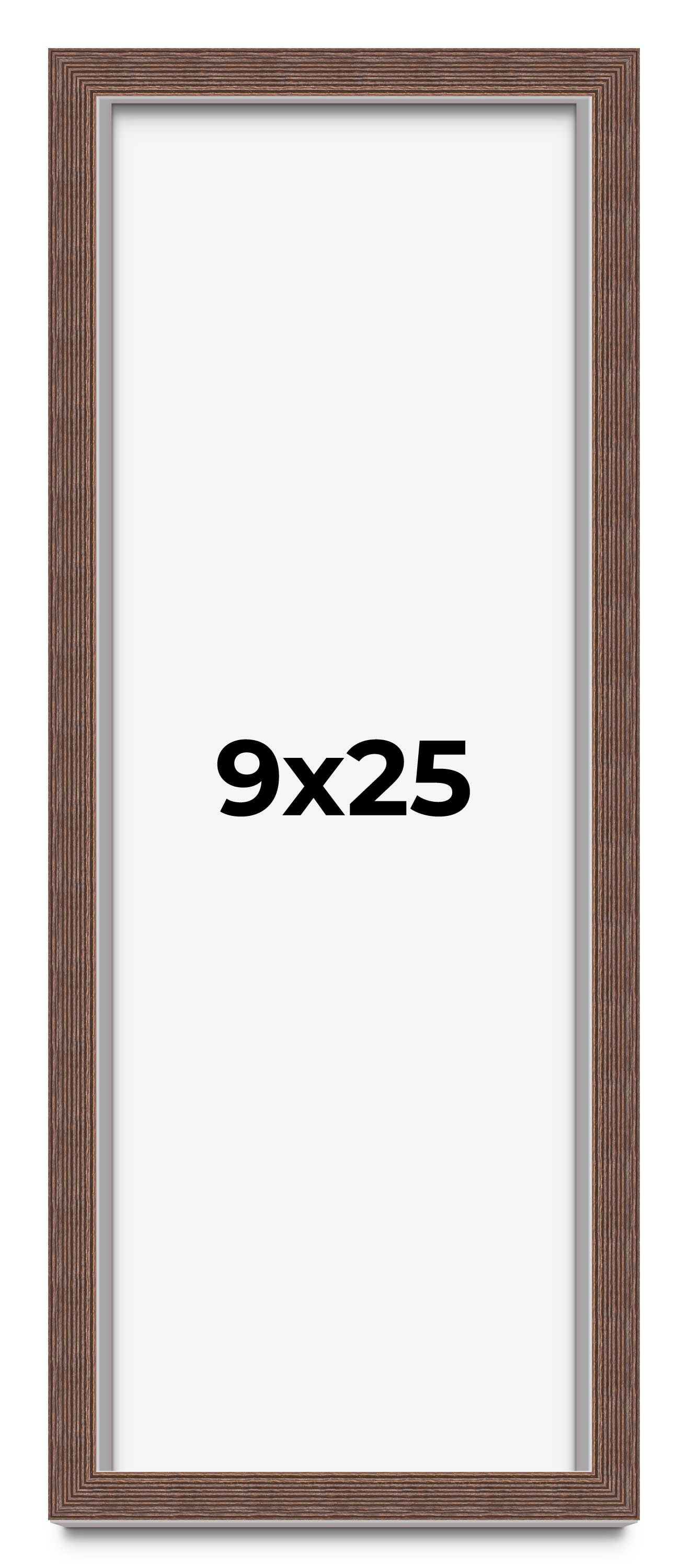 9x25 Shadow Box Frame Brown | 1.125 inches Deep Real Wood Rustic ...