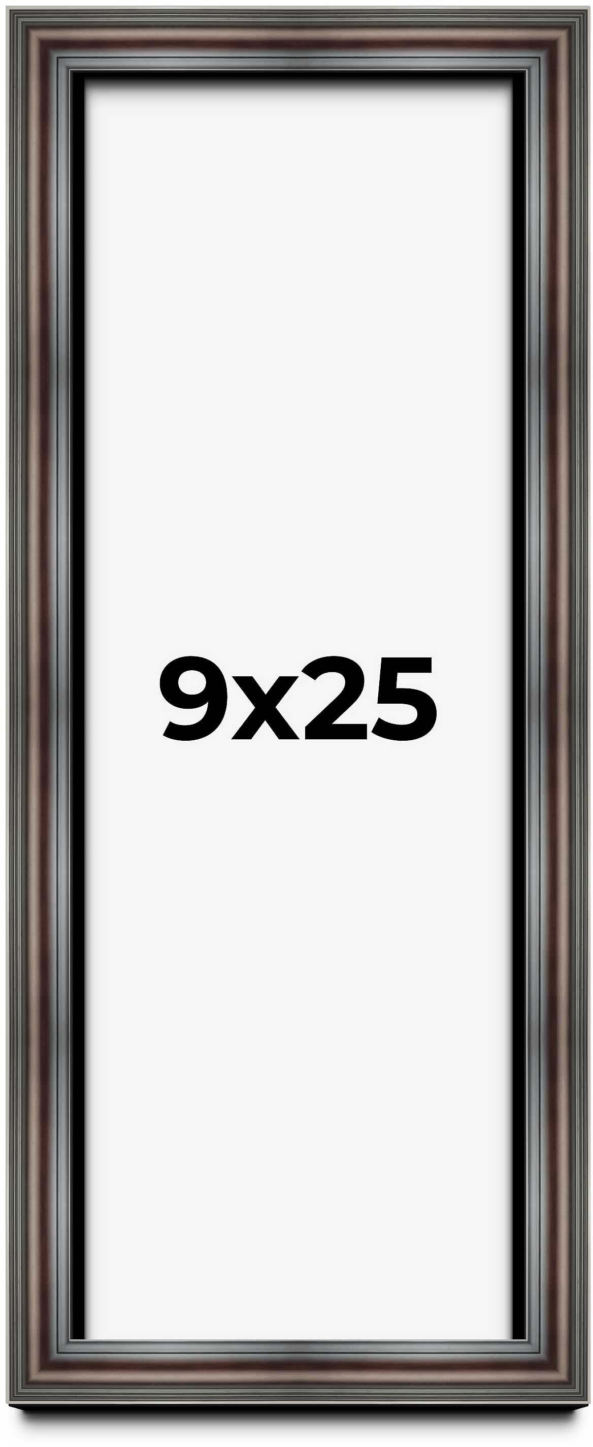 9x25 Shadow Box Frame Brown Cherry | 2.625 Inches Deep Pine Wood ...
