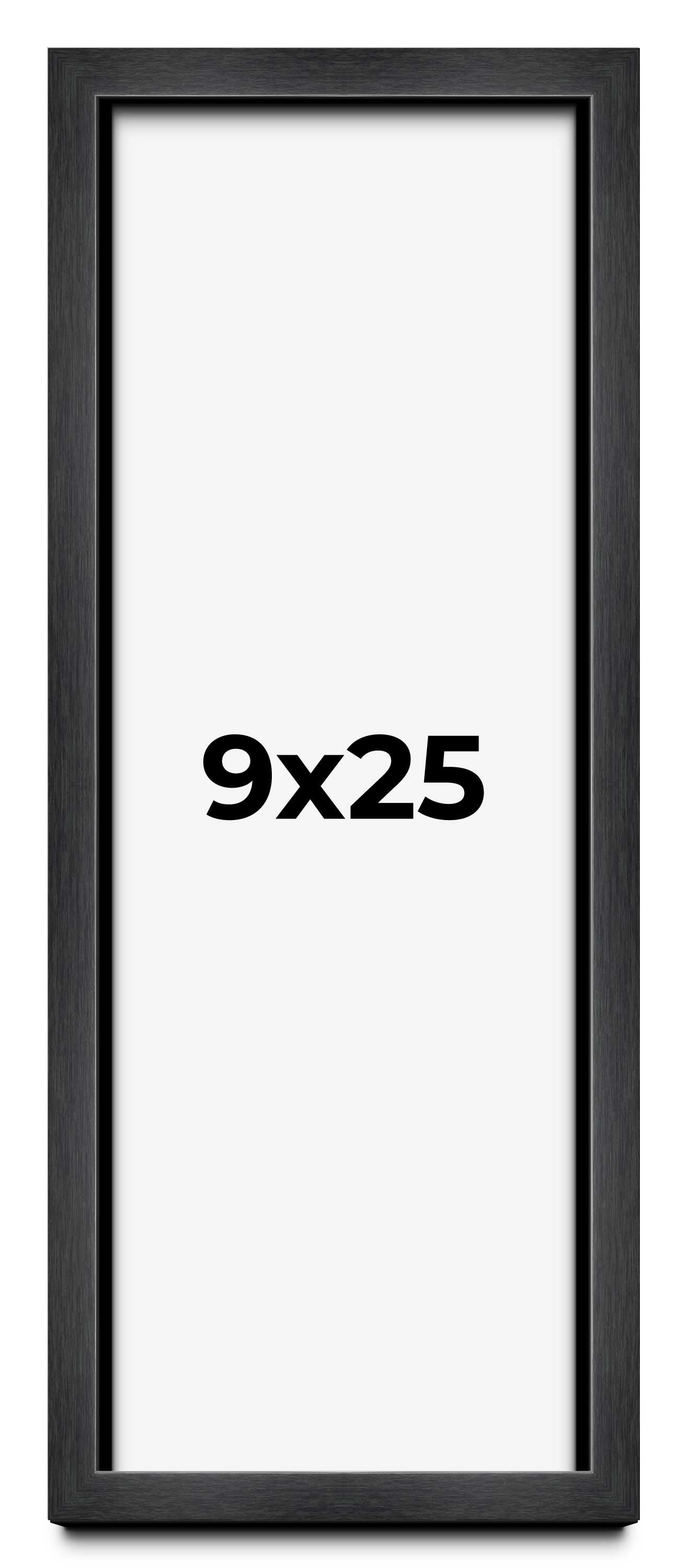 9x25 Shadow Box Frame Grey Charcoal Black | 0.875 Inches Deep | Solid ...