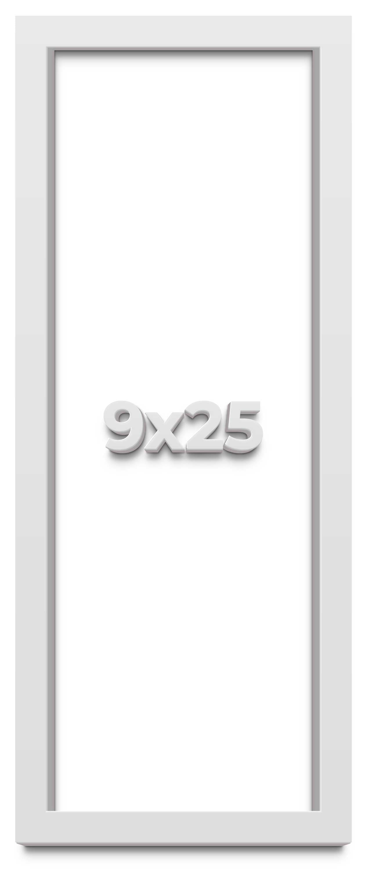 9x25 Shadow Box High Gloss White Display Frame | 1.625 Inches Deep | 1 ...
