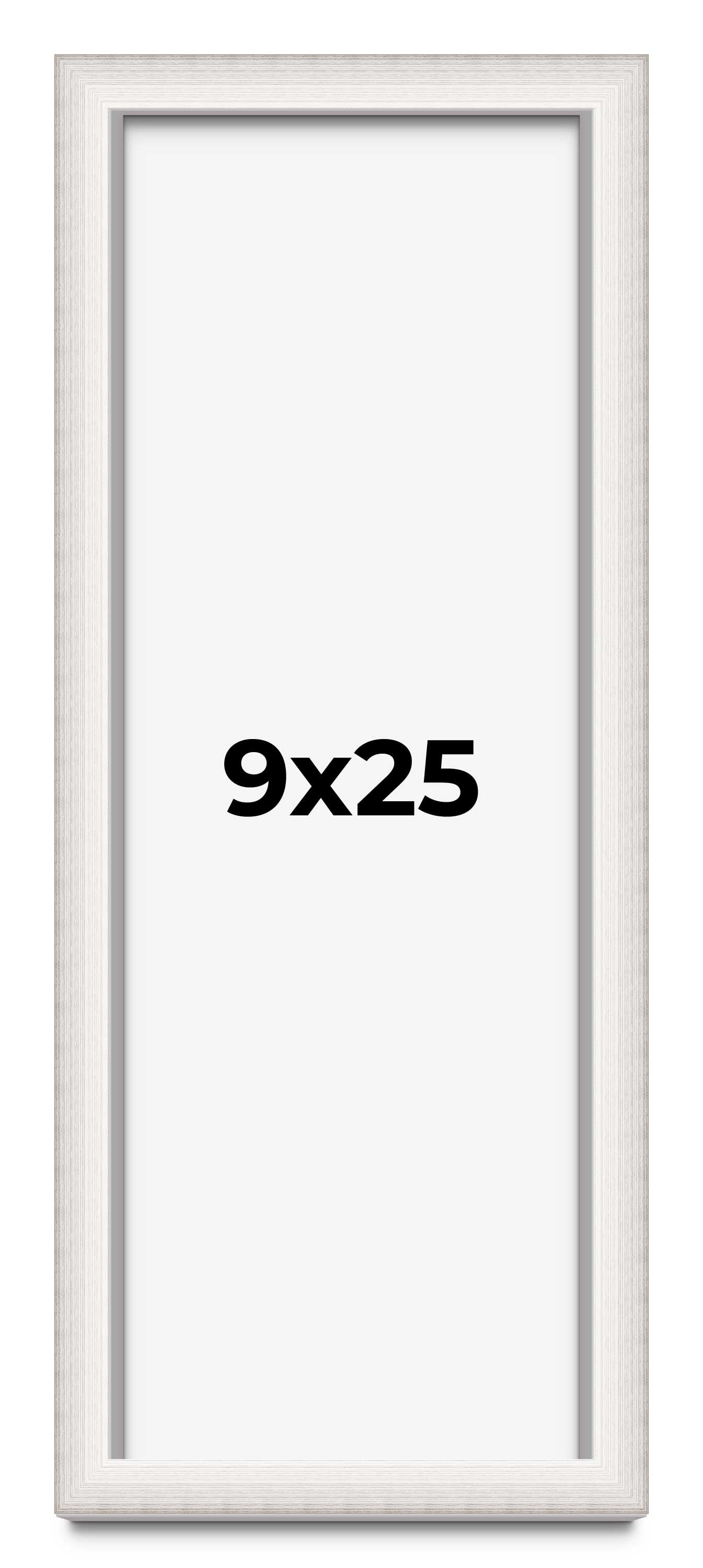 9x25 Shadow Box Silver Brushed Striped Display Frame | 1.625 Inches ...