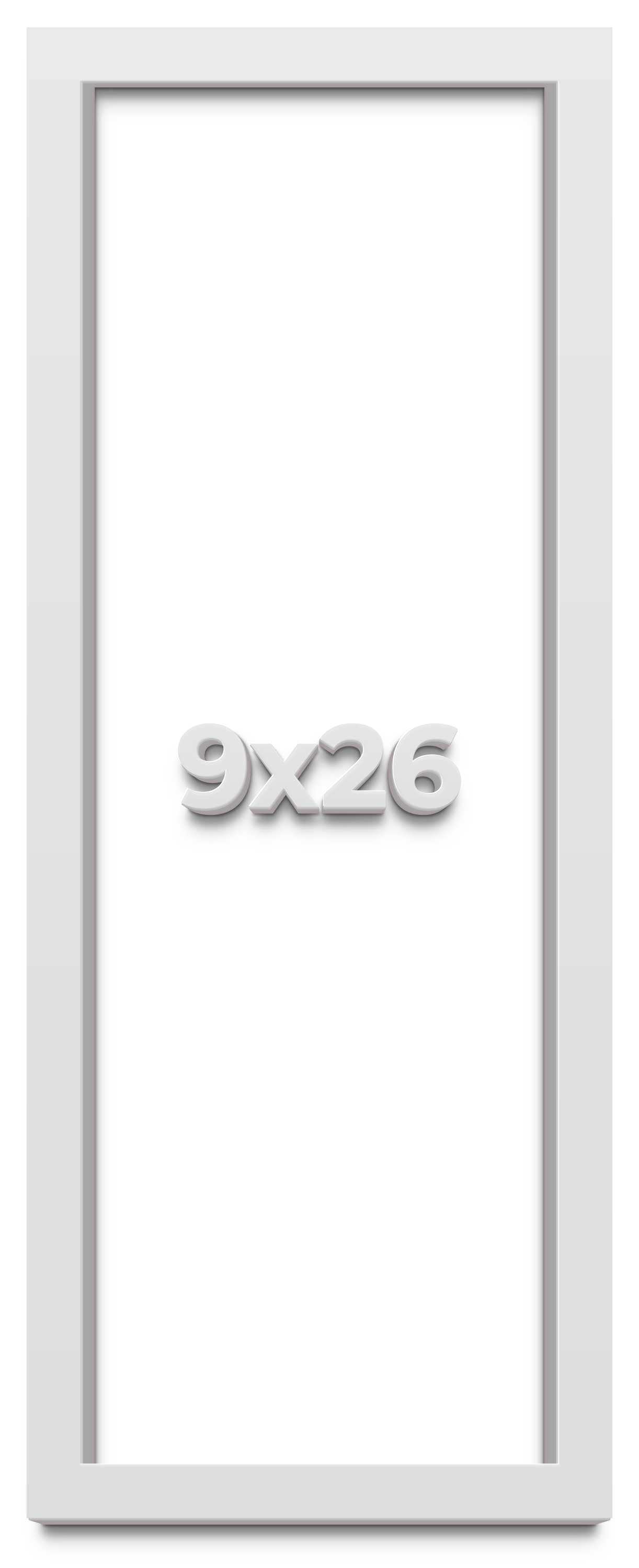 9x26 Shadow Box High Gloss White Display Frame | 1.625 Inches Deep | 1 ...