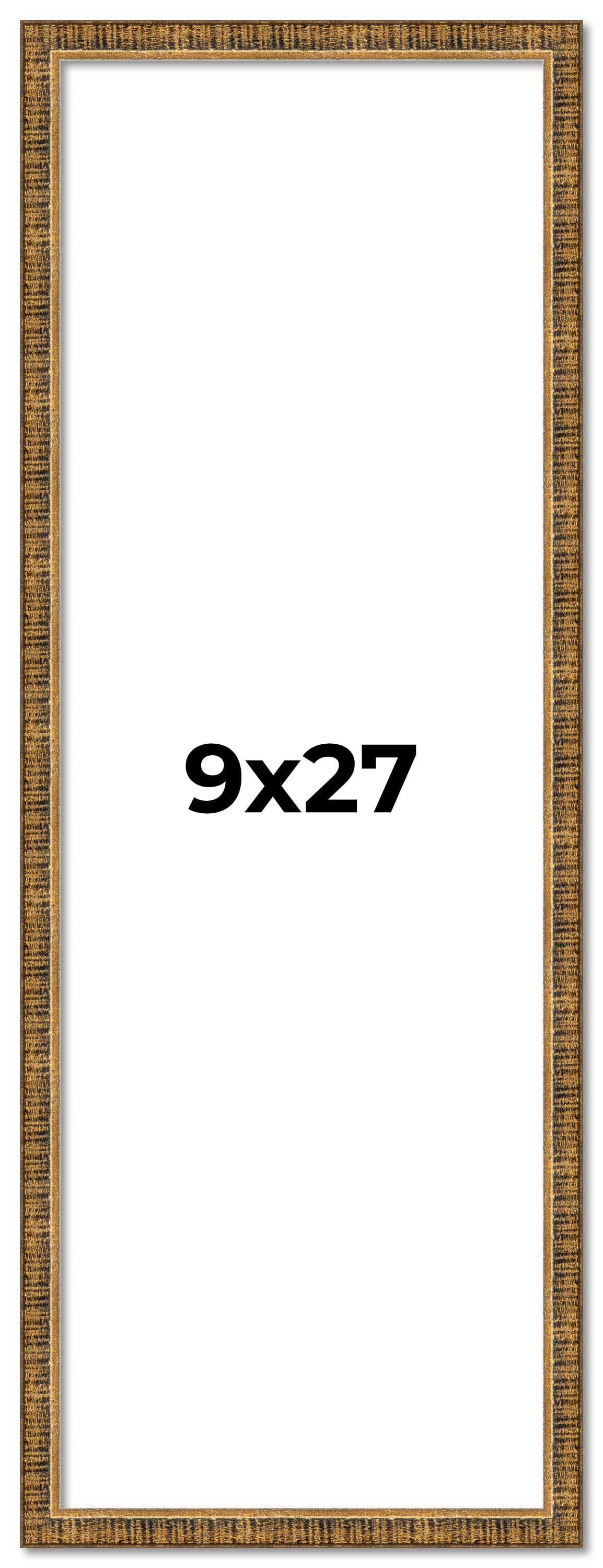 9x27 Frame Gold Solid Wood Picture Frame - Complete Modern Photo Frame ...