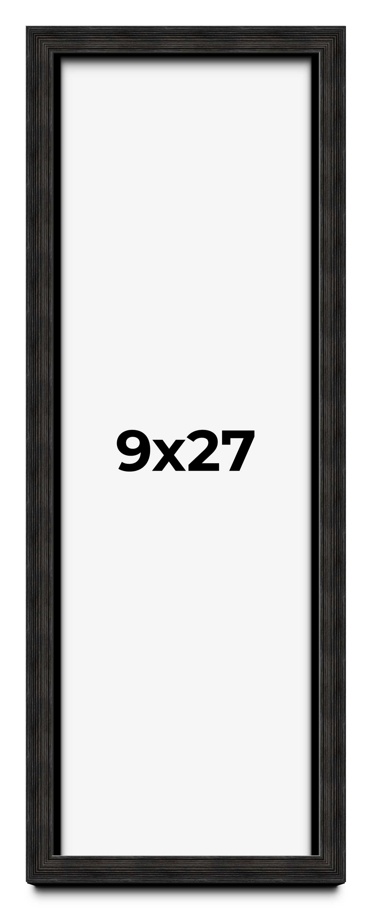 9x27 Shadow Box Black Rustic Barnwood Display Frame | 1.125 Inch Deep ...