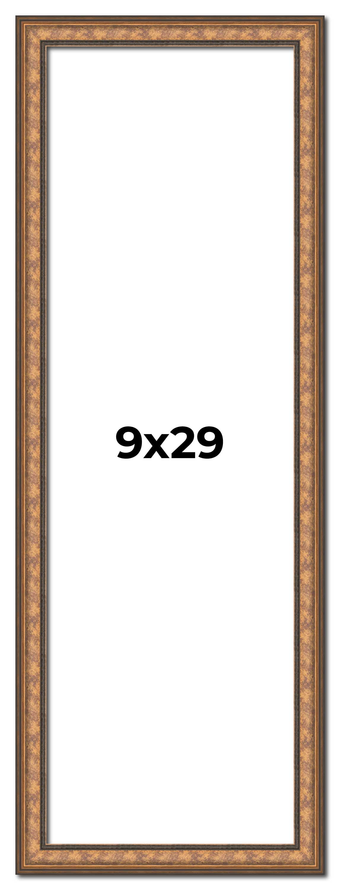 9x29 Frame Gold Real Wood Picture Frame Width 1.25 inches | Interior ...