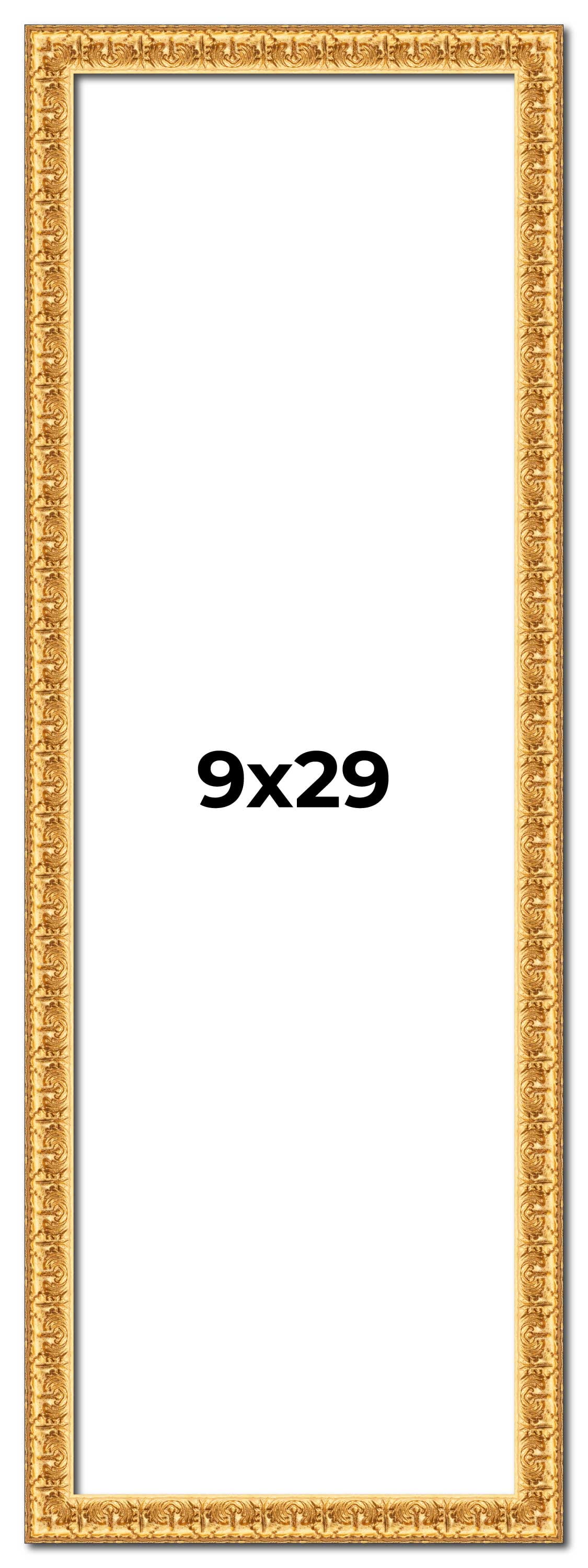 9x29 Frame Gold Real Wood Picture Frame Width 1 inches | Interior Frame ...