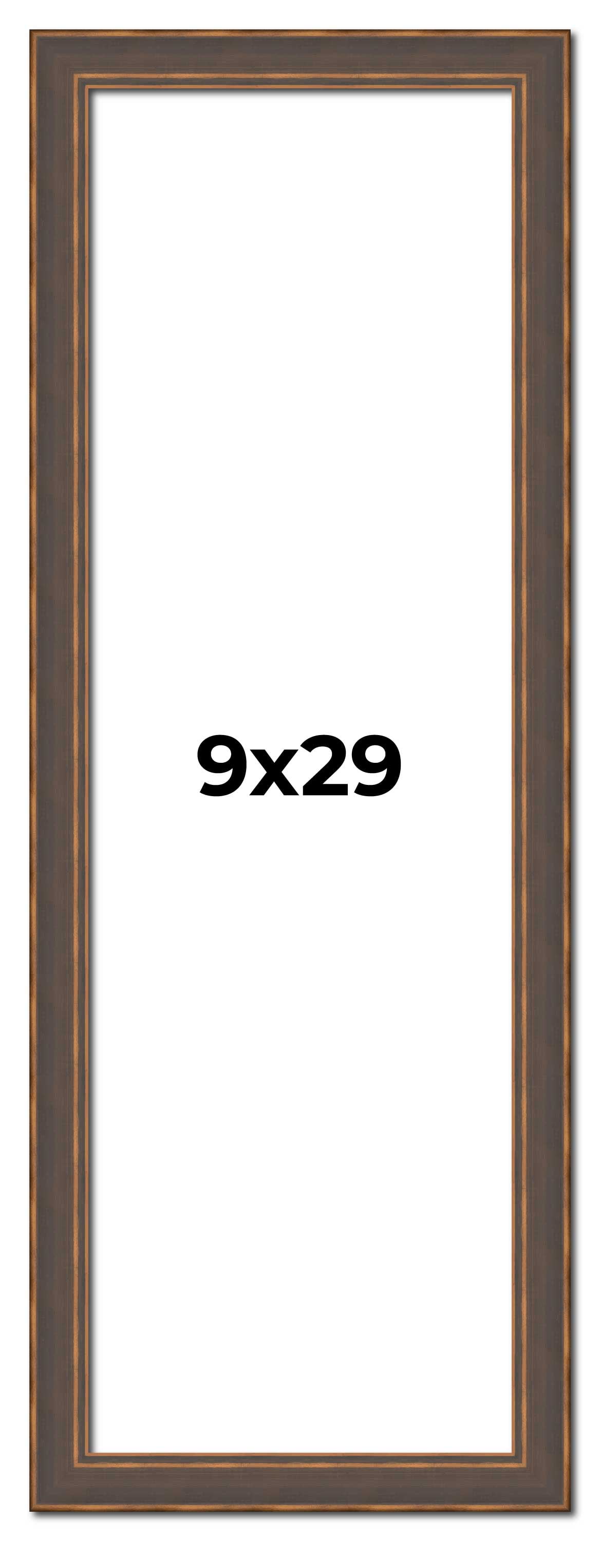 9x29 Frame Golden Caramel Solid Wood Bronze Picture Frame | 1.25 Inch ...