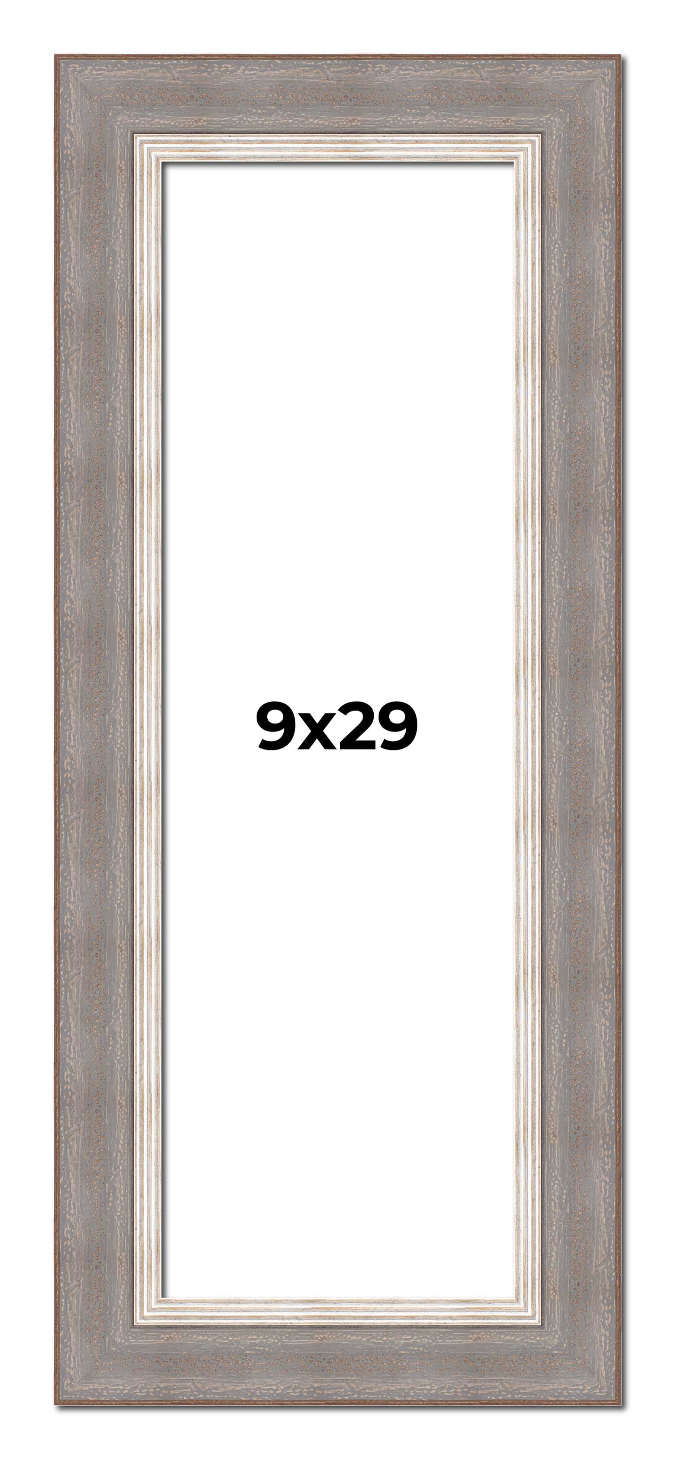 9x29 Frame Grey Real Wood Picture Frame Width 2.75 Inches | Interior ...