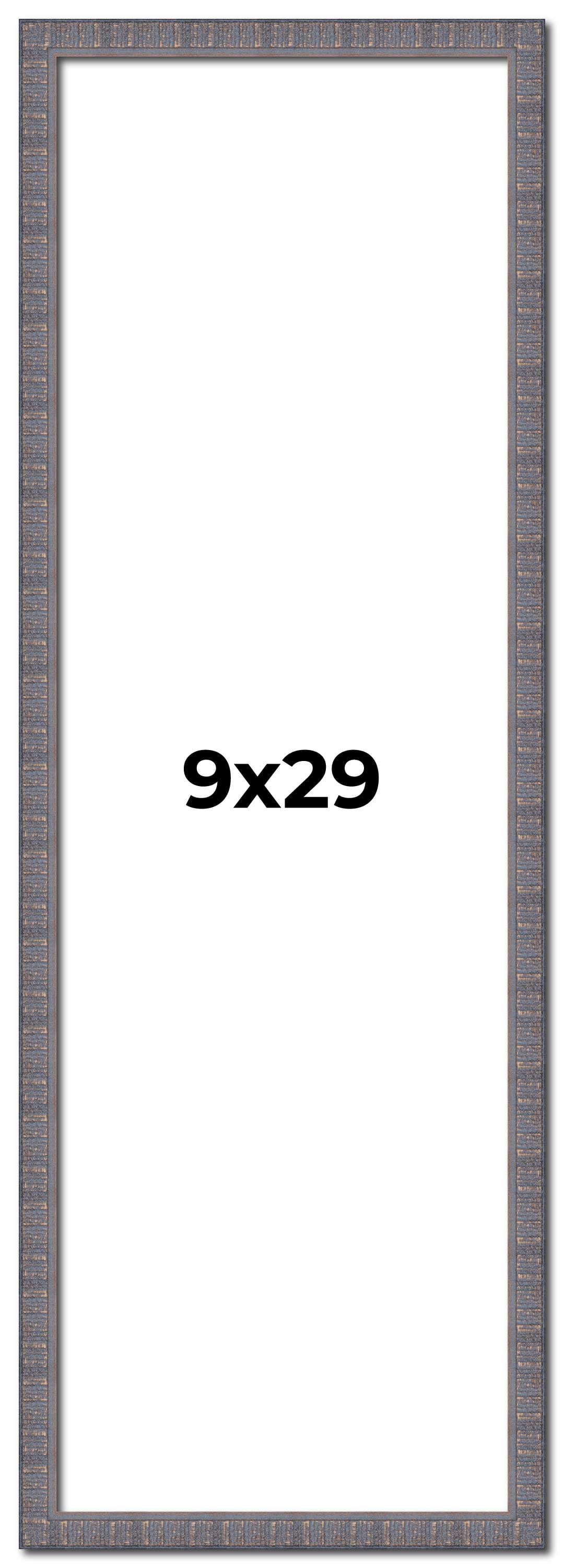 9x29 Frame Slate Blue Distressed Rustic Solid Wood Picture Frame | 0.75 ...