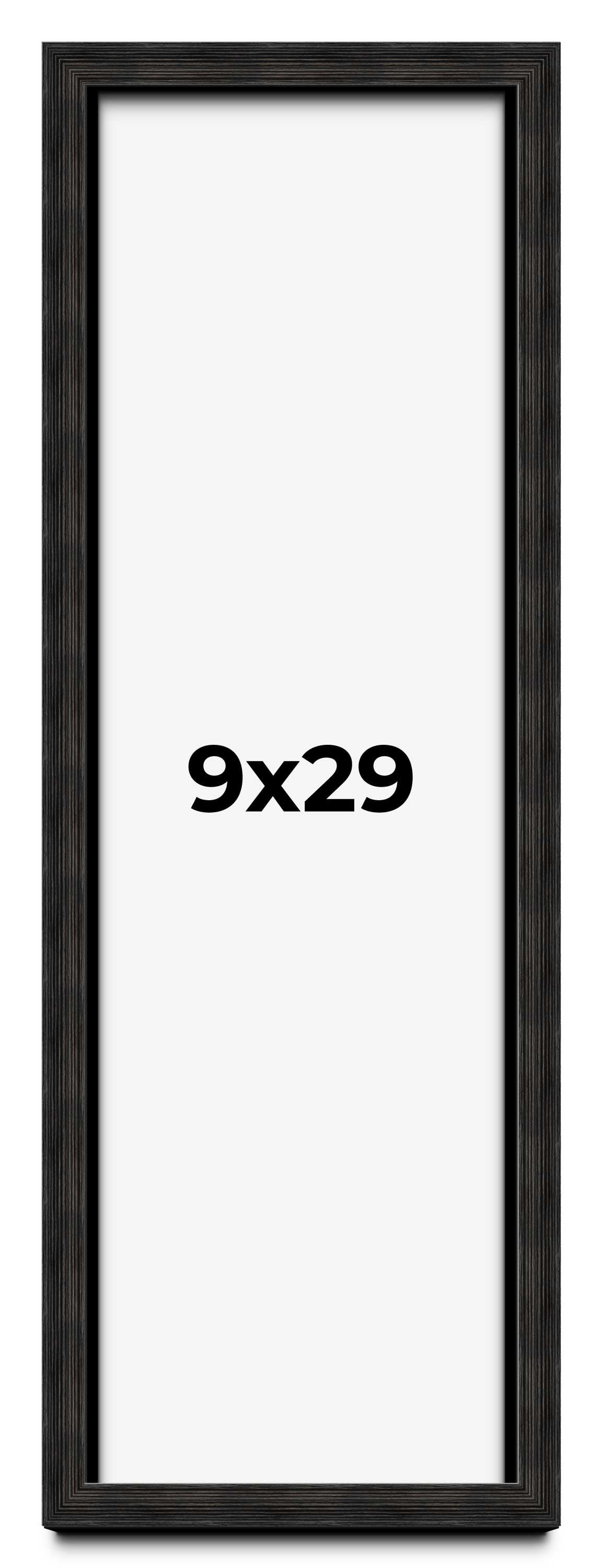 9x29 Shadow Box Black Rustic Barnwood Display Frame | 1.125 Inch Deep ...
