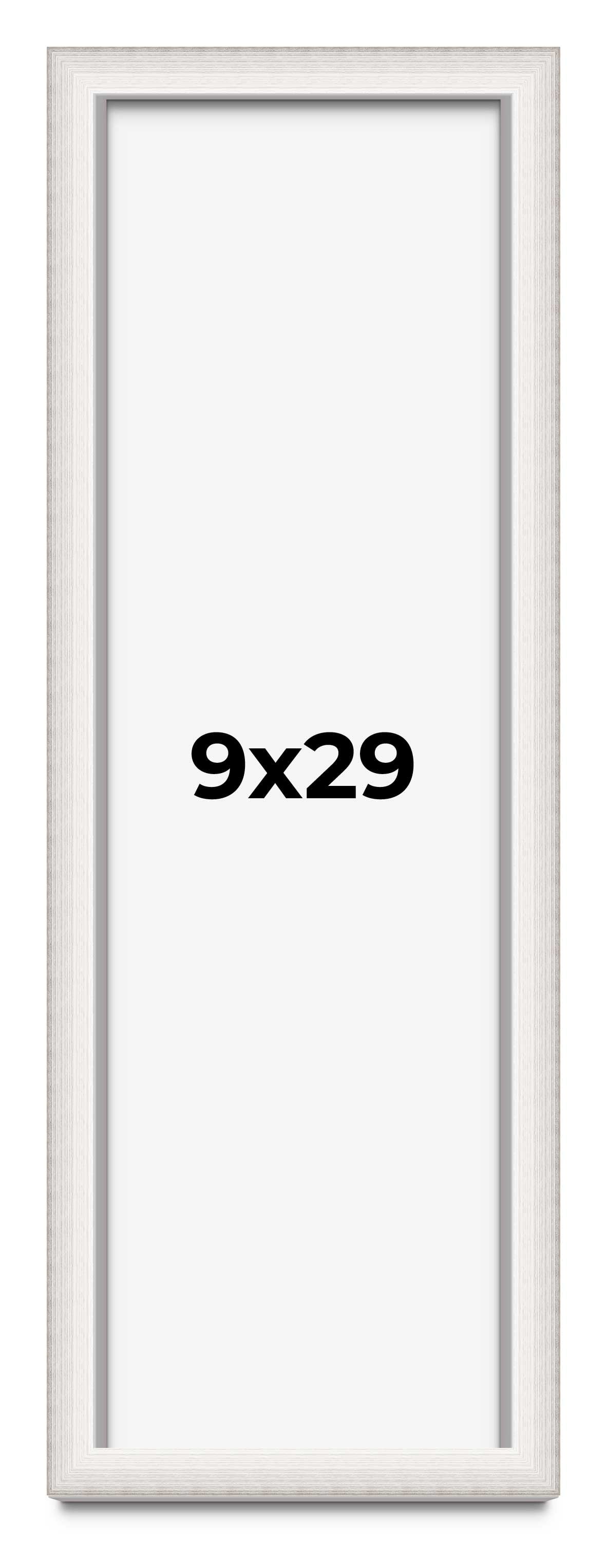 9x29 Shadow Box Silver Brushed Striped Display Frame | 1.625 Inches ...