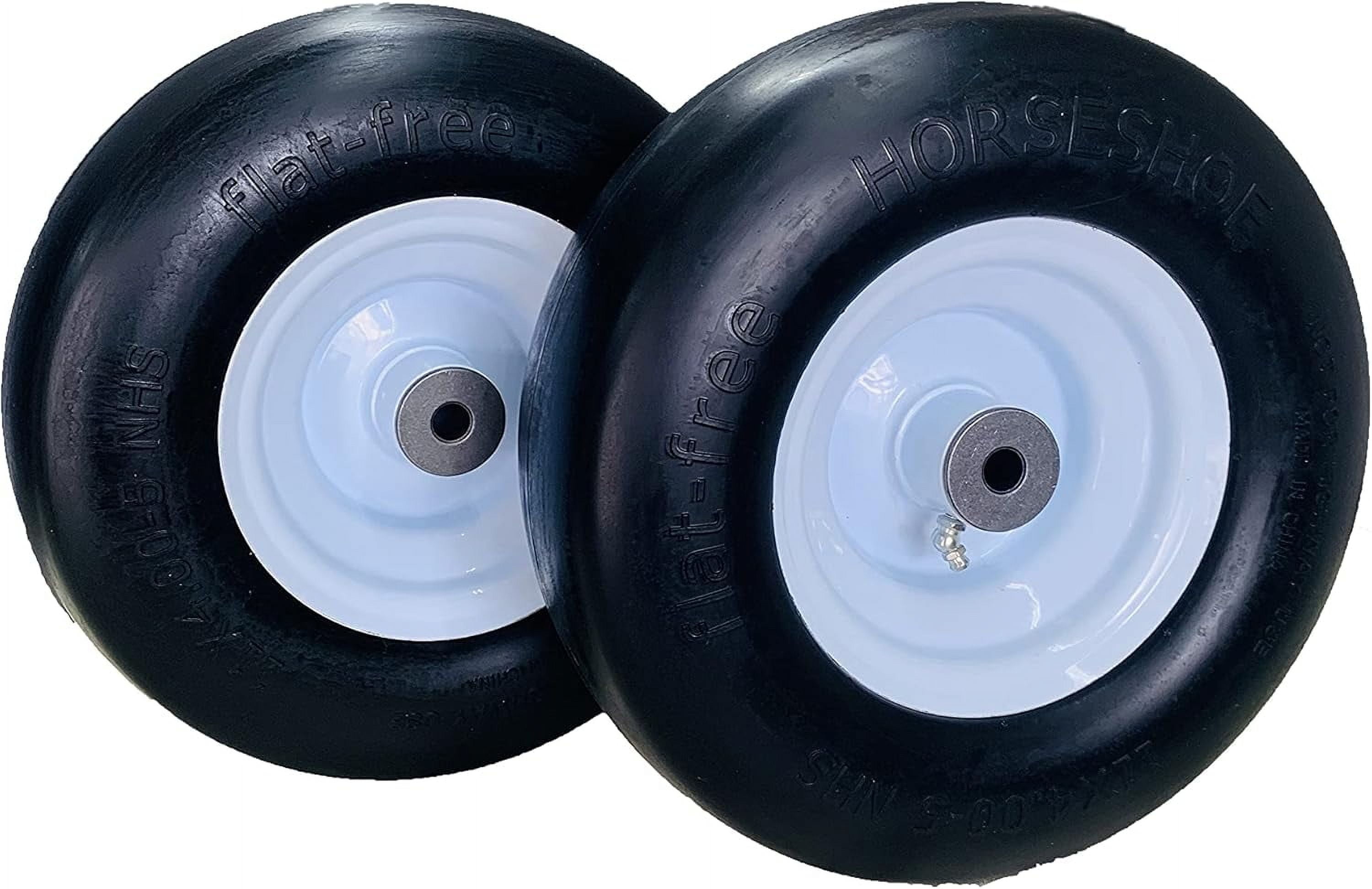 9x3.50-4 Flat-Free Smooth Tires w/Steel Rim for Zero Turn Lawn Mower ...