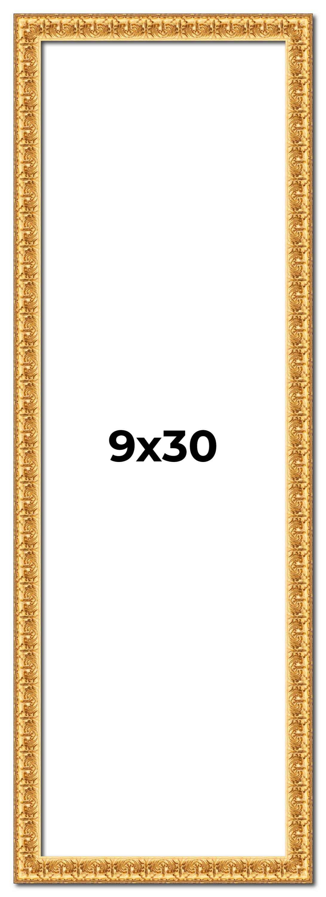 9x30 Frame Gold Real Wood Picture Frame Width 1 inches | Interior Frame ...