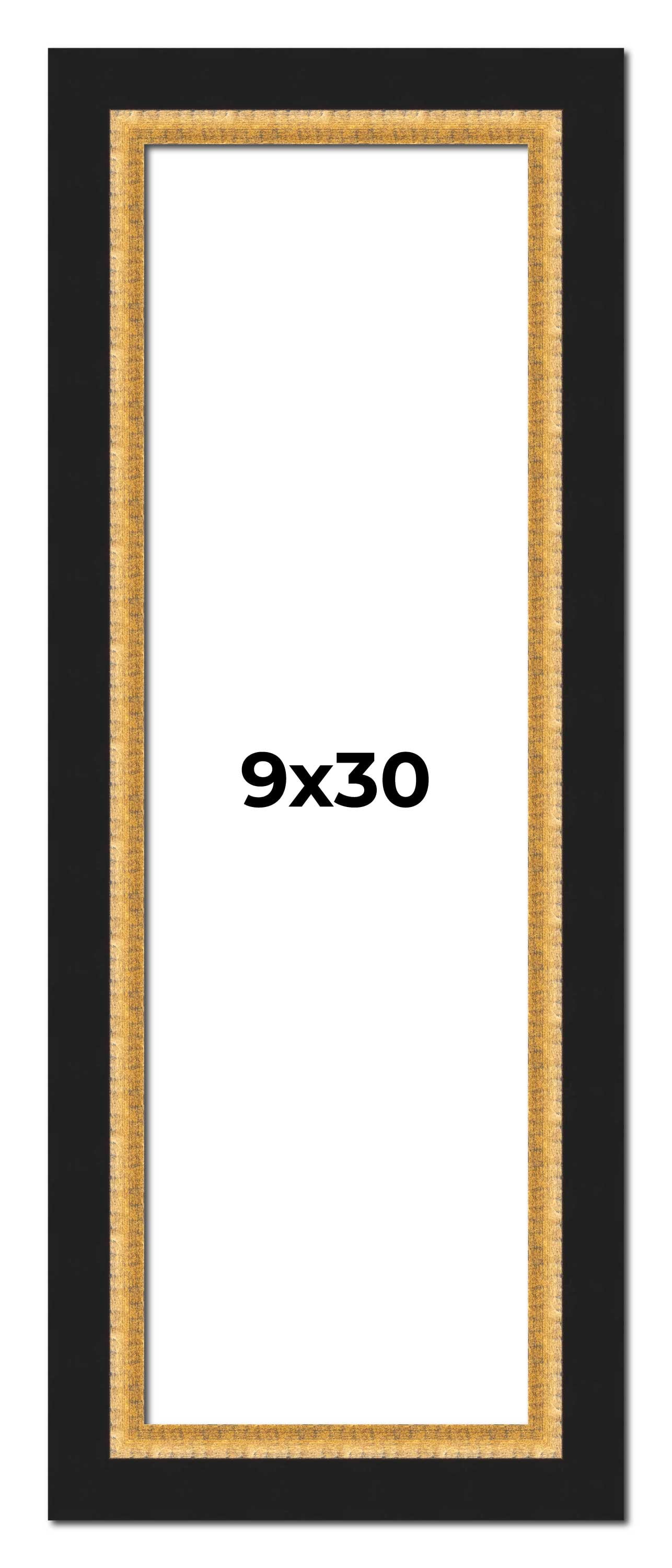 9x30 Frame Gold Real Wood Picture Frame Width 2.25 Inches | Interior ...