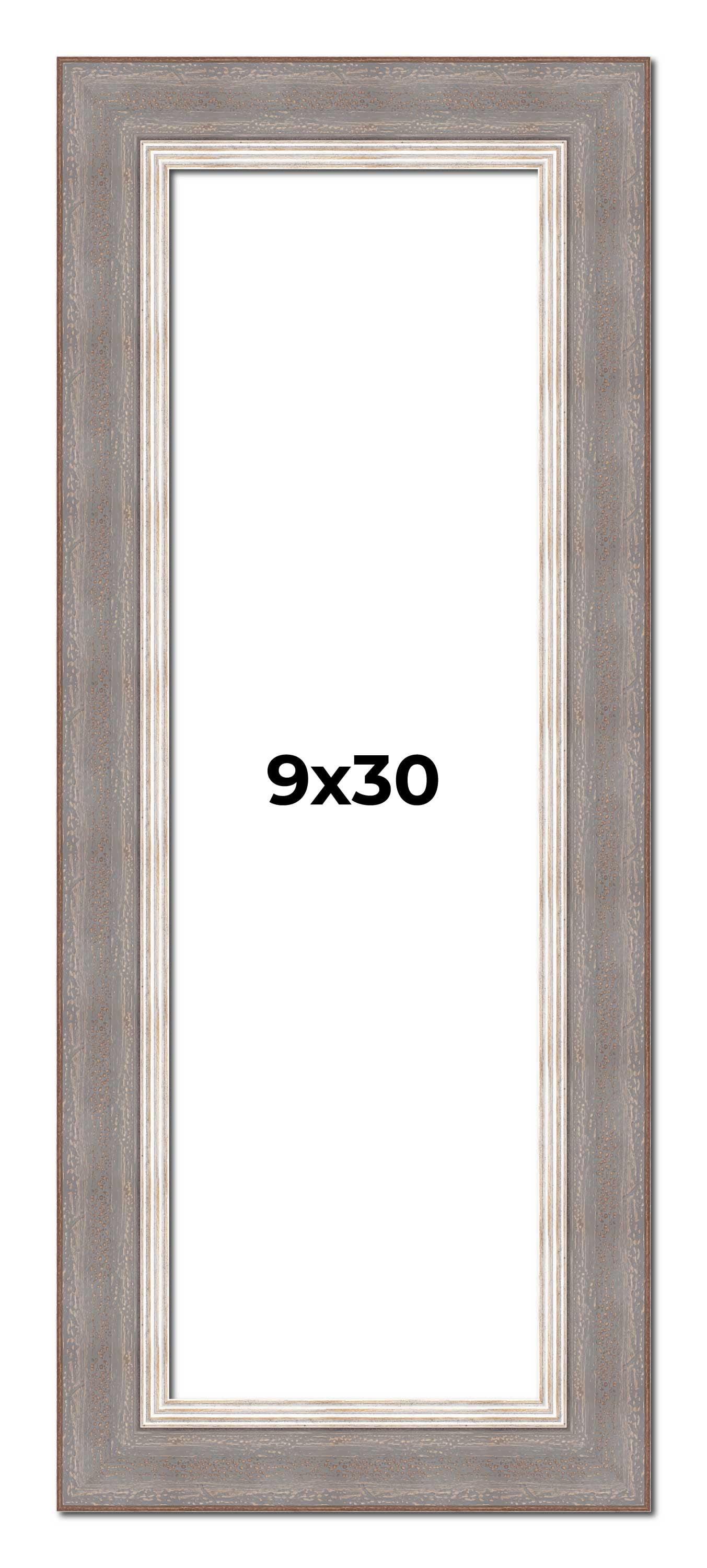 9x30 Frame Grey Real Wood Picture Frame Width 2.75 Inches | Interior ...