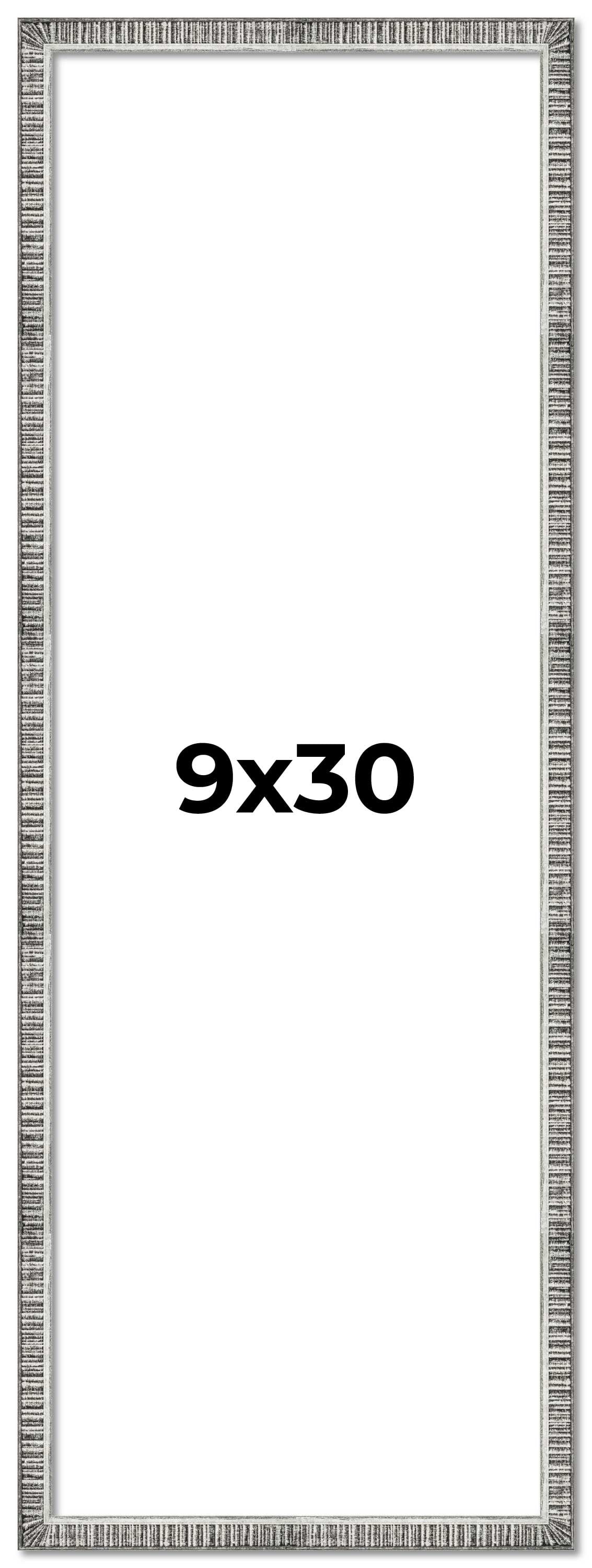 9x30 Frame Silver Picture Frame - Complete Modern Photo Frame Includes ...